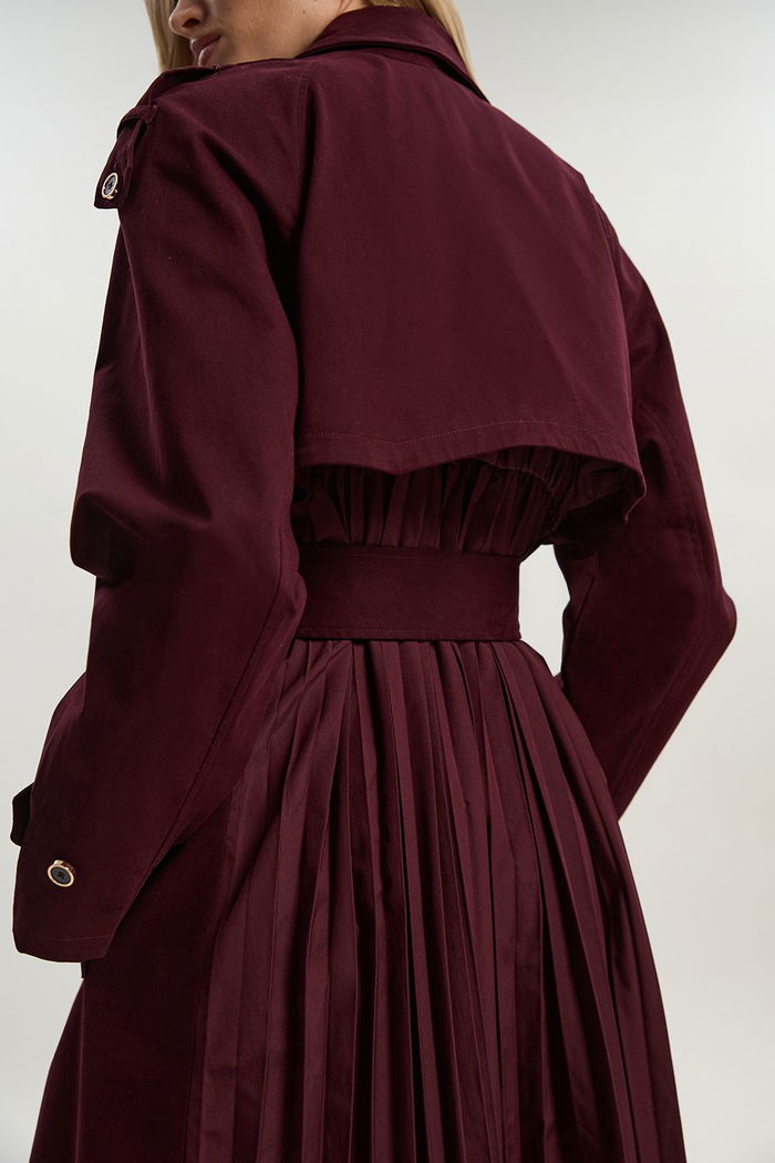 KAREN MILLEN Petite Pleated Back Trench Coat | endource