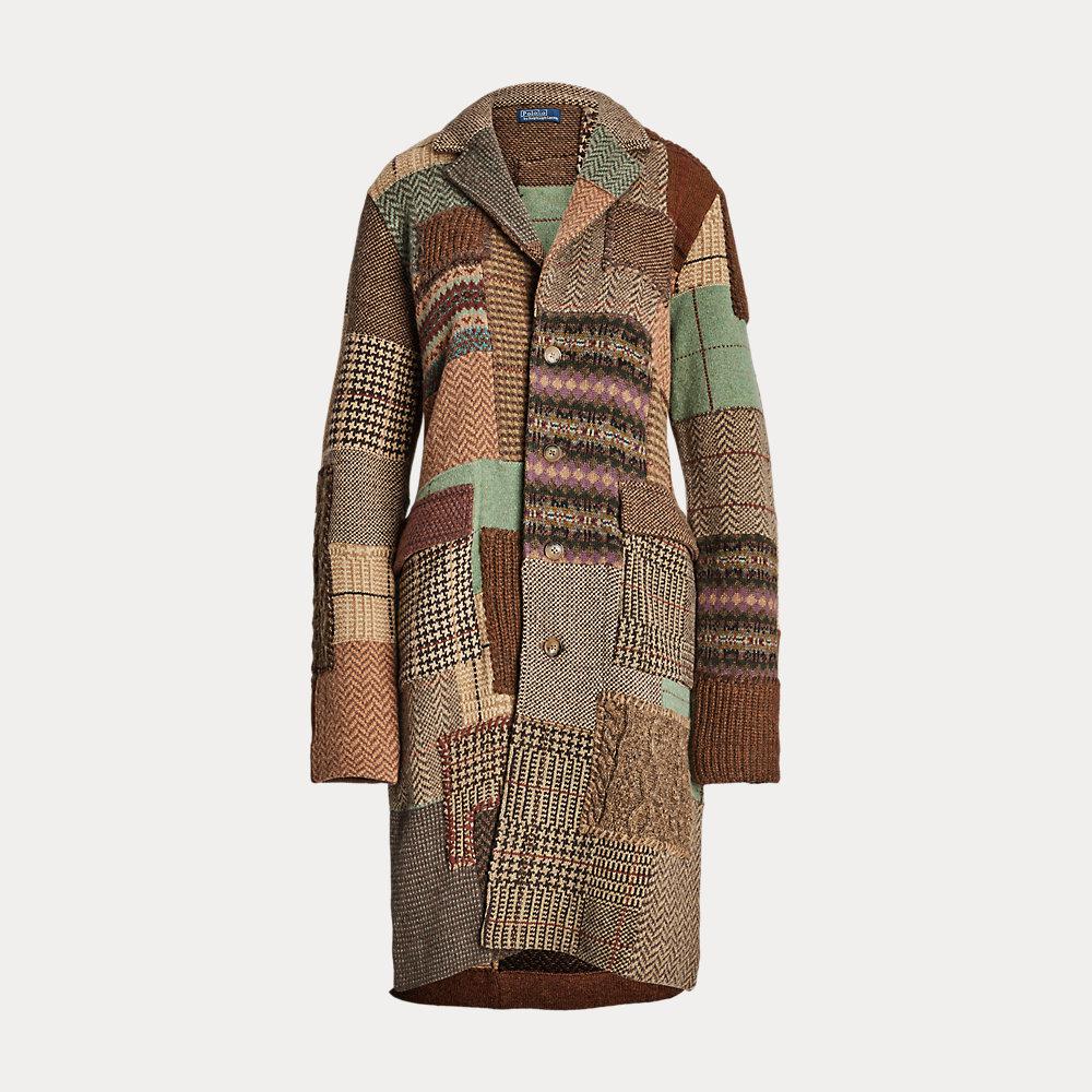 POLO RALPH LAUREN Patchwork Wool-Blend Coat in Multi | endource