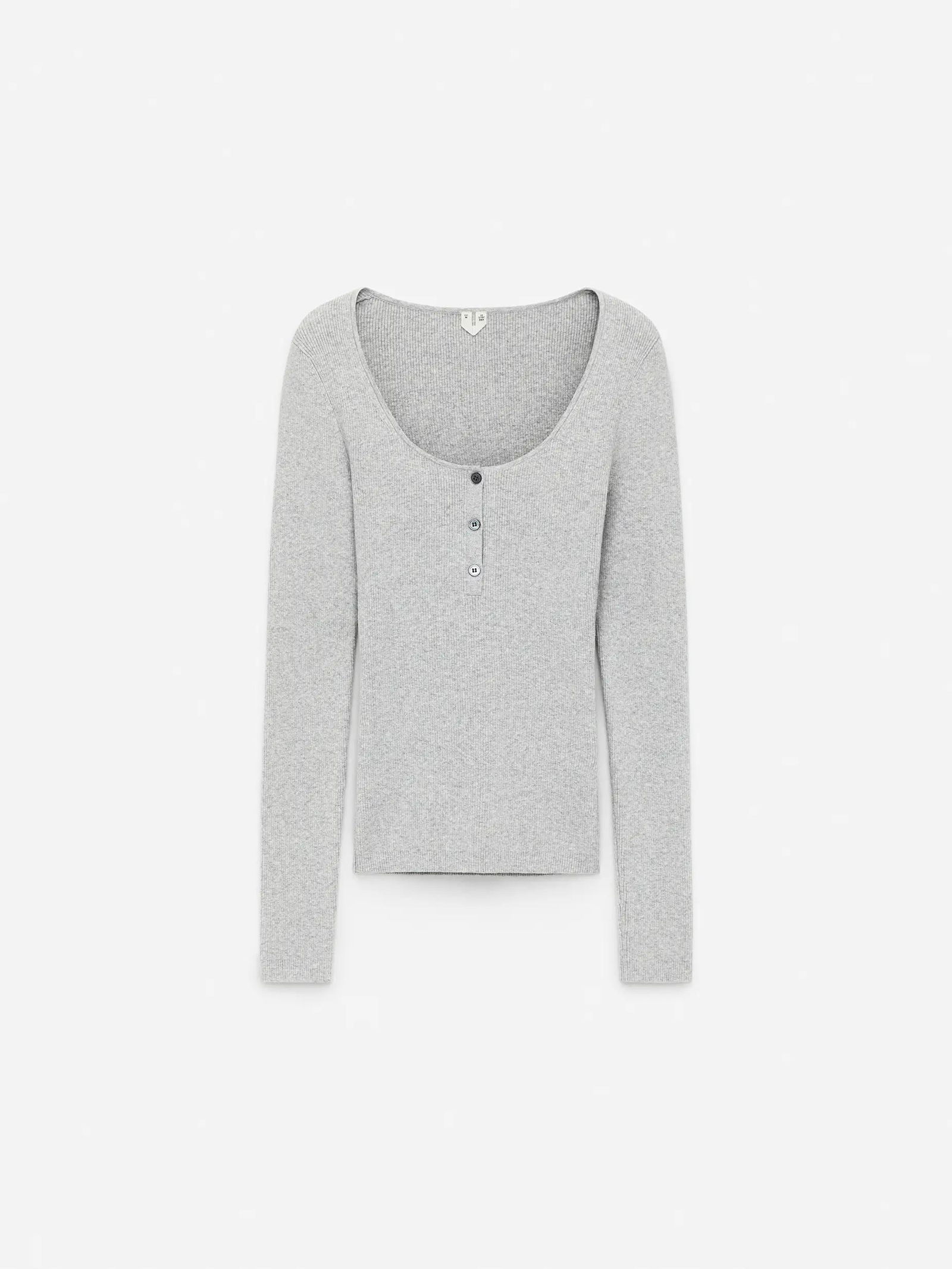 ARKET Ballerina-Neckline Top in Grey | endource