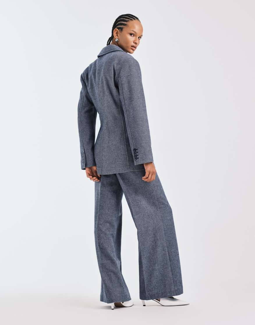 & OTHER STORIES Co-ord Tailored Wool Blend Wide Leg Trousers In Dusty ...