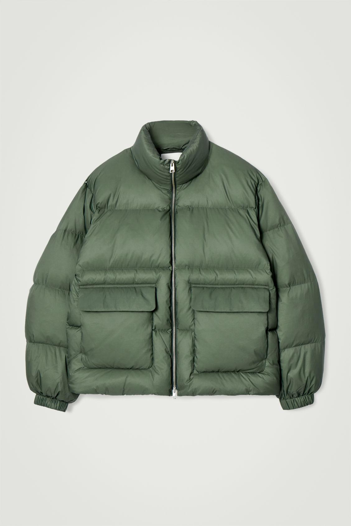 COS Down-Filled Puffer Jacket in GREEN | endource