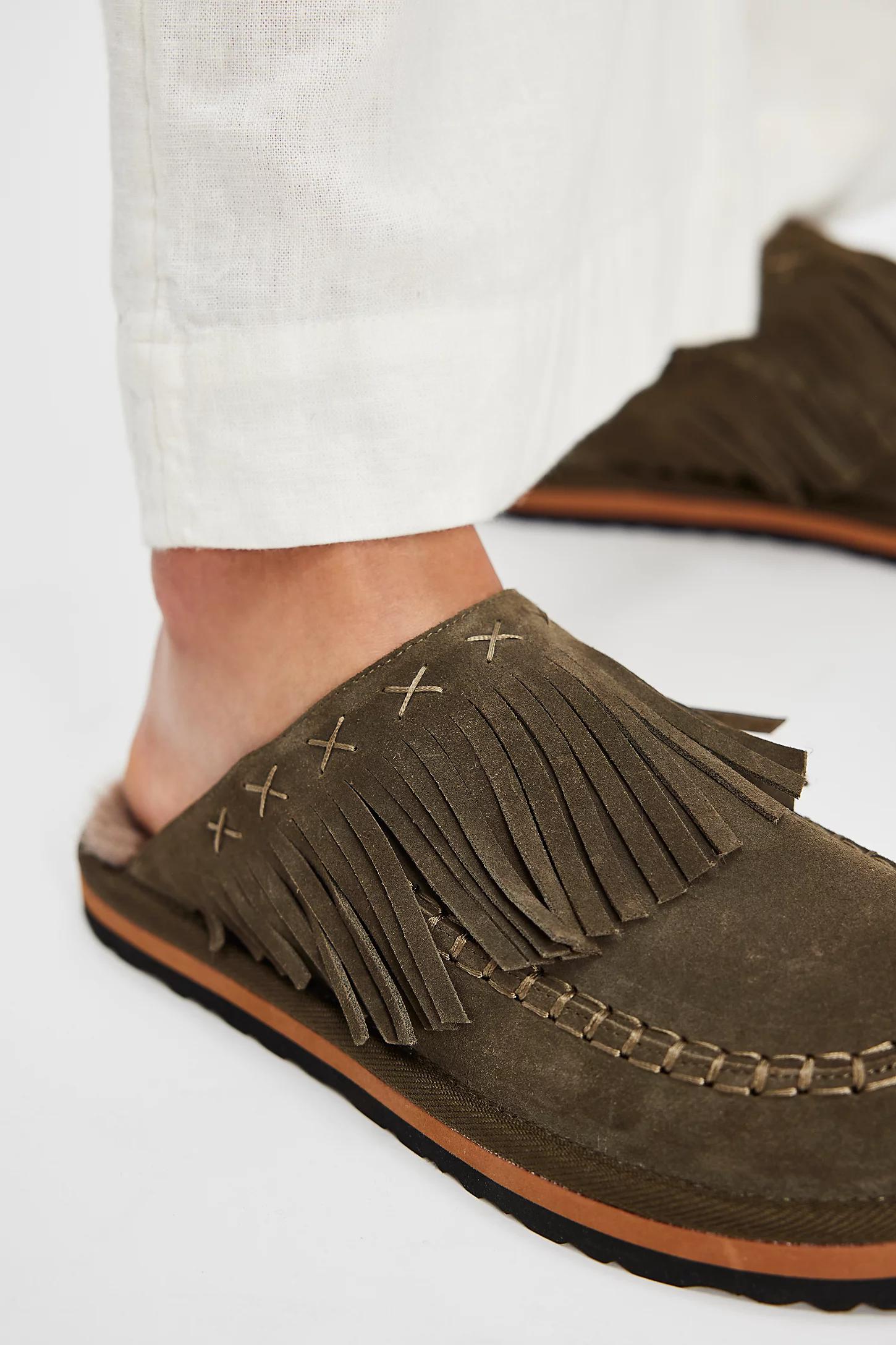 FREE PEOPLE Fallon Fringe Mules | endource