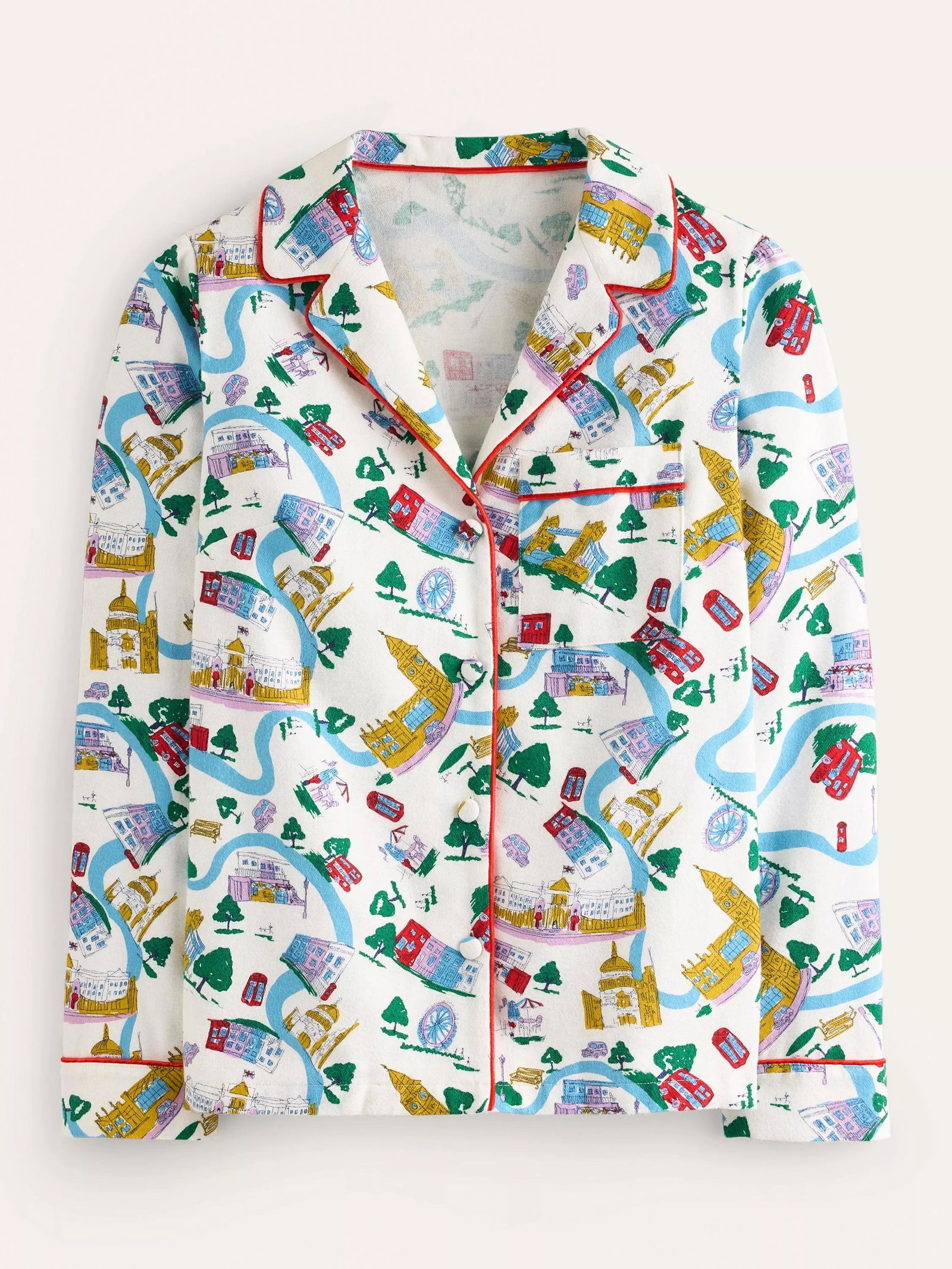 BODEN London Brushed Cotton Pyjama Top | endource