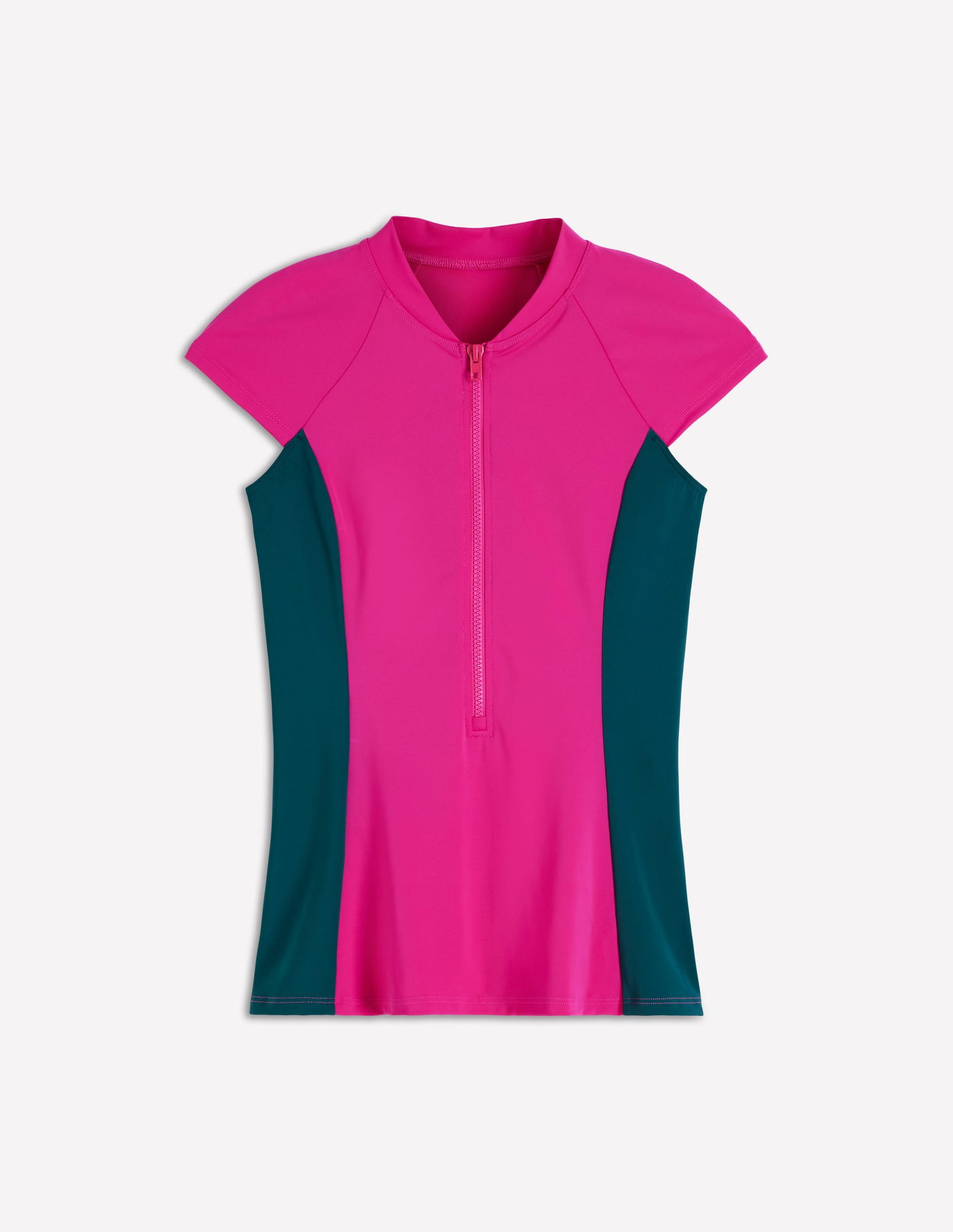BODEN Cap Sleeve Rash Vest-Pink, Colourblock | endource