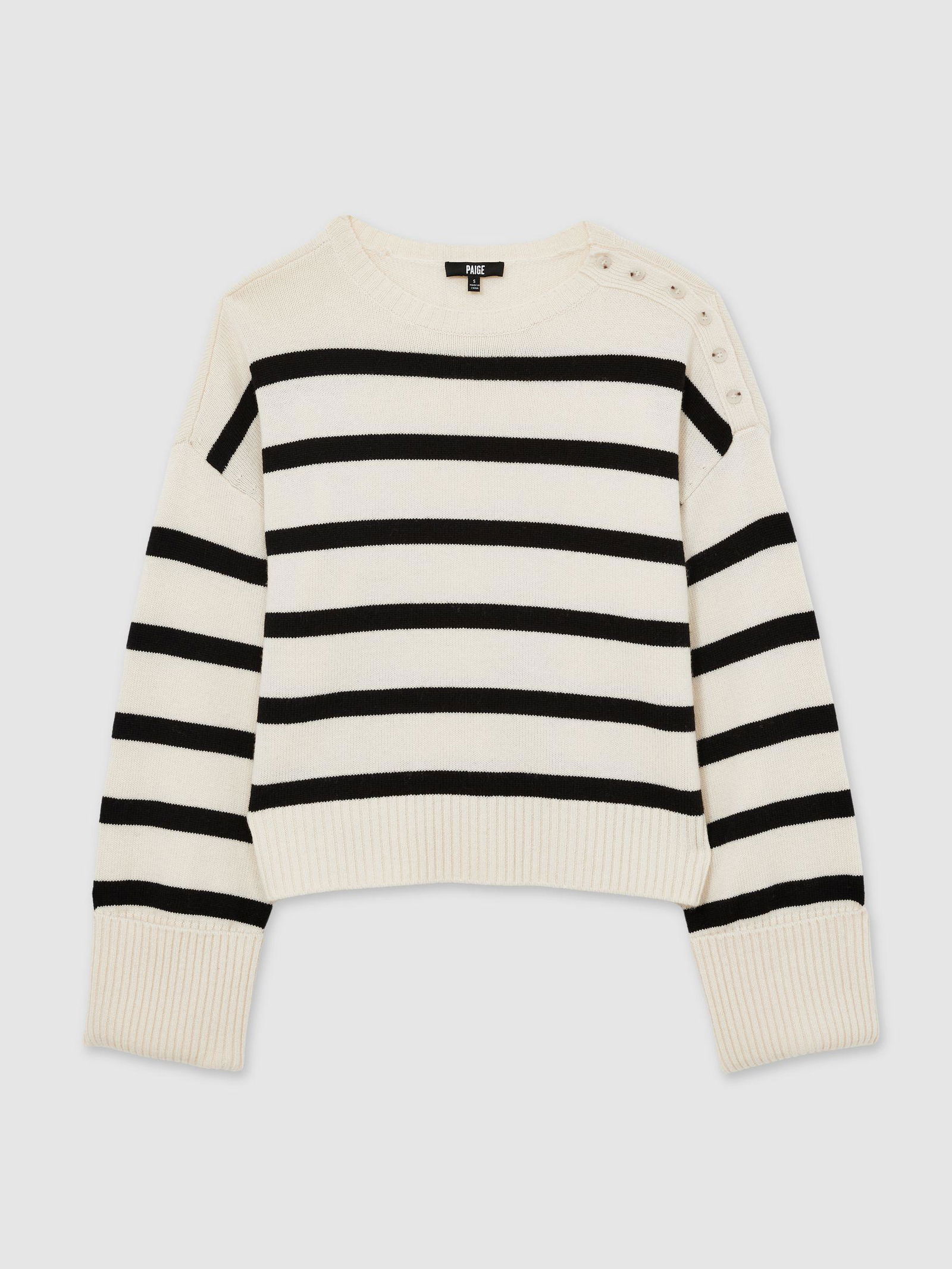 REISS Paige Wool Blend White Jumper | endource