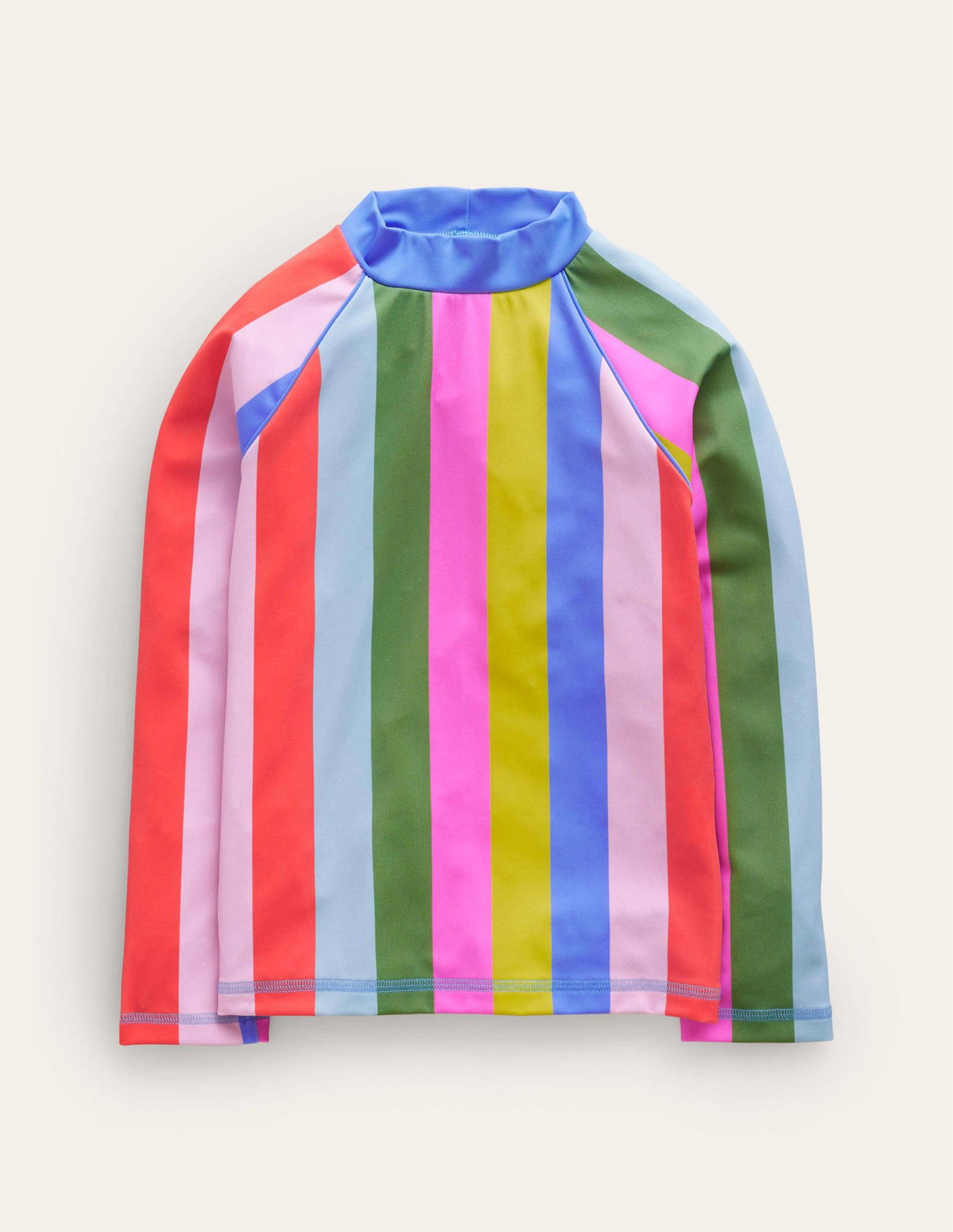BODEN Patterned Rash Vest-Soft Multi Stripe | endource