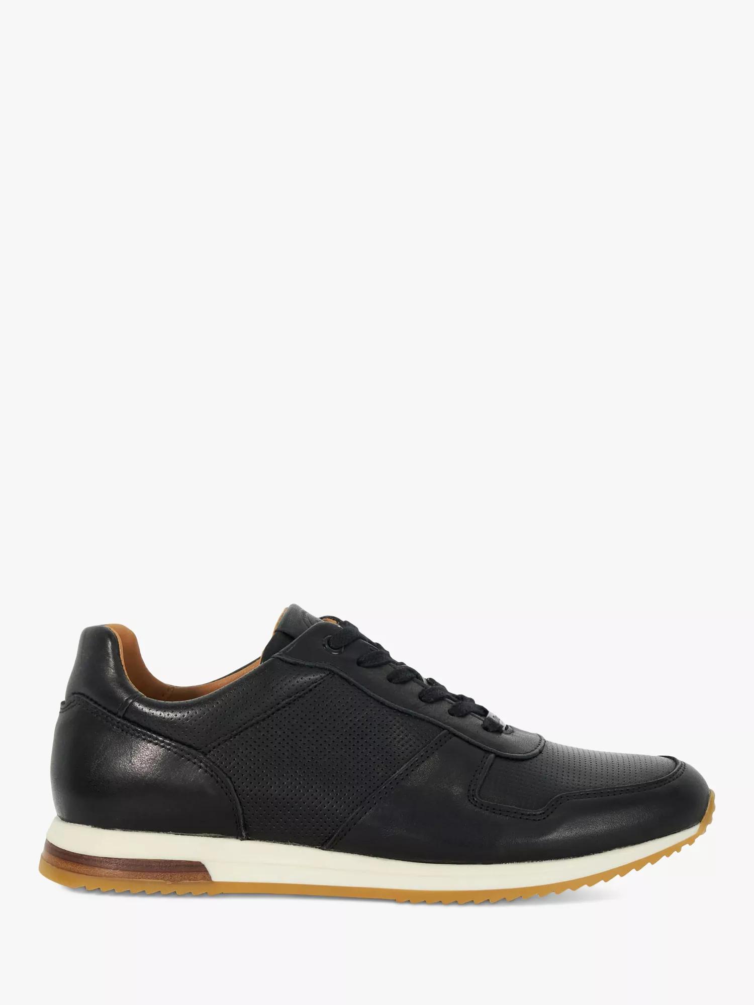 DUNE Trilogy Leather Trainers in Black | endource