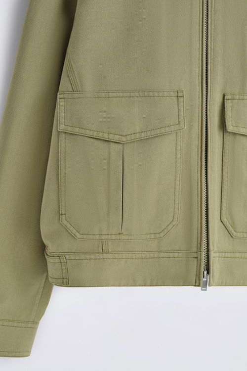 COS COTTON-BLEND ZIP-UP UTILITY JACKET | endource