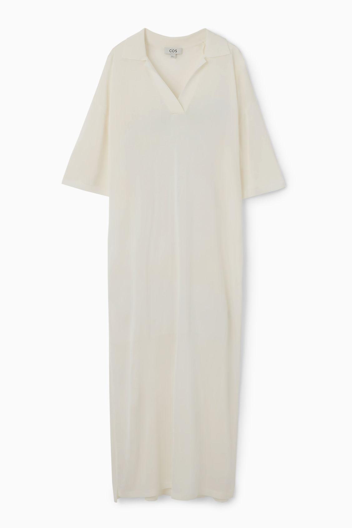 COS Polo Maxi Dress in WHITE | Endource