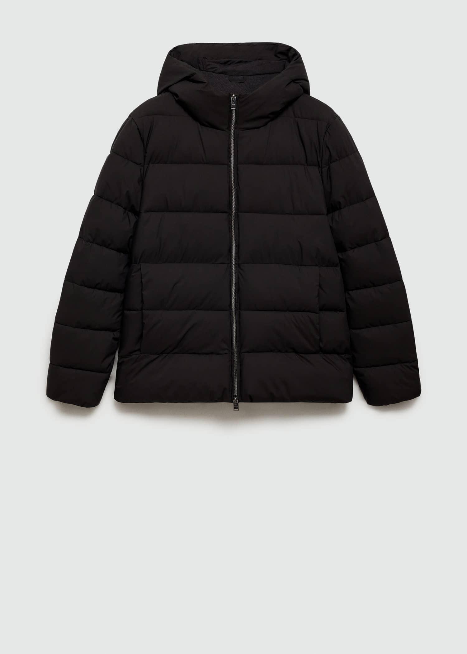 MANGO Thermoregulating Waterproof Padded Anorak in Black | Endource