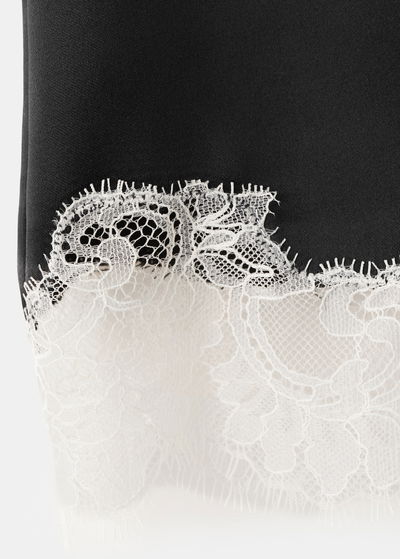 MANGO Satin Lace Skirt | endource
