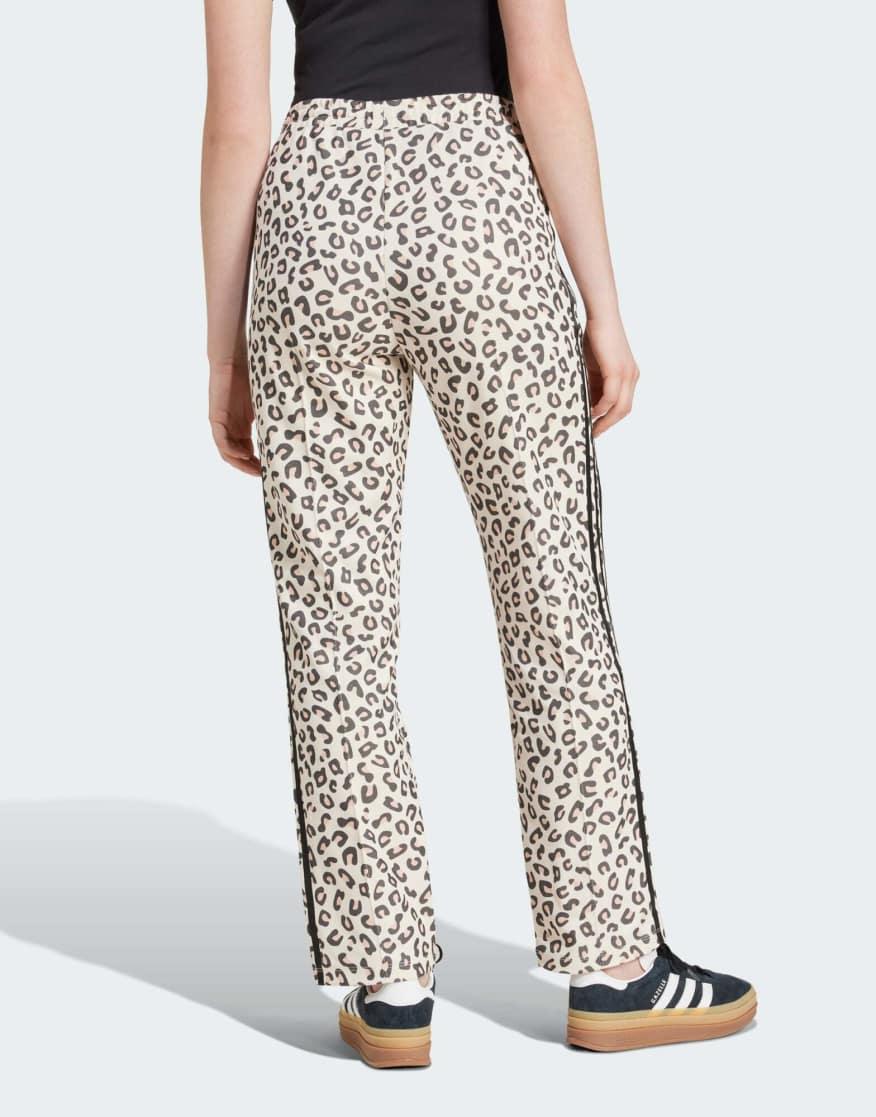 ADIDAS ORIGINALS Firebird Track Pants In Leopard Print - BLACK | endource