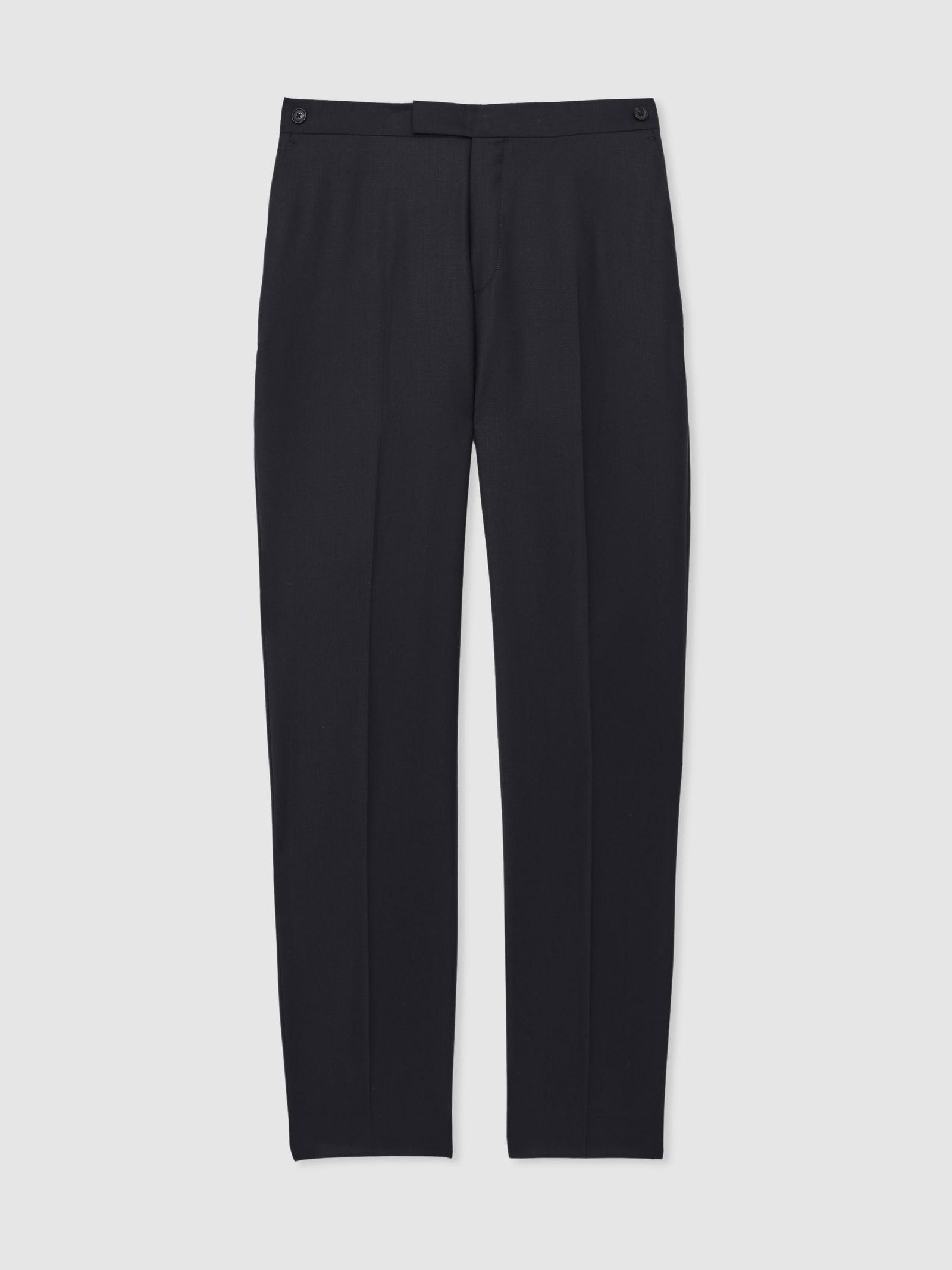 REISS Oscar Wool-Blend Slim-Fit Suit Trousers in Navy | endource