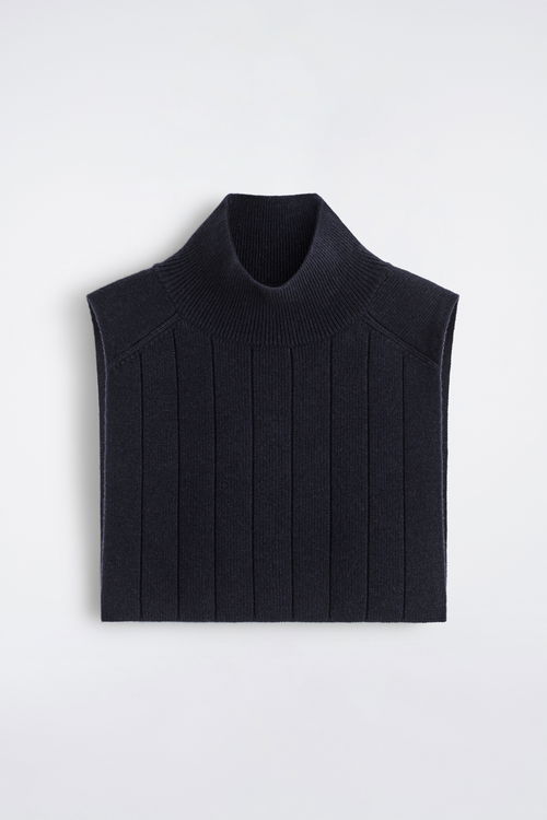 COS KNITTED WOOL-YAK FUNNEL-NECK VEST | endource