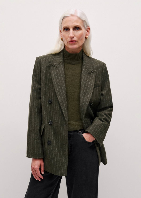ME+EM Town To Country Relaxed Pinstripe Blazer | endource