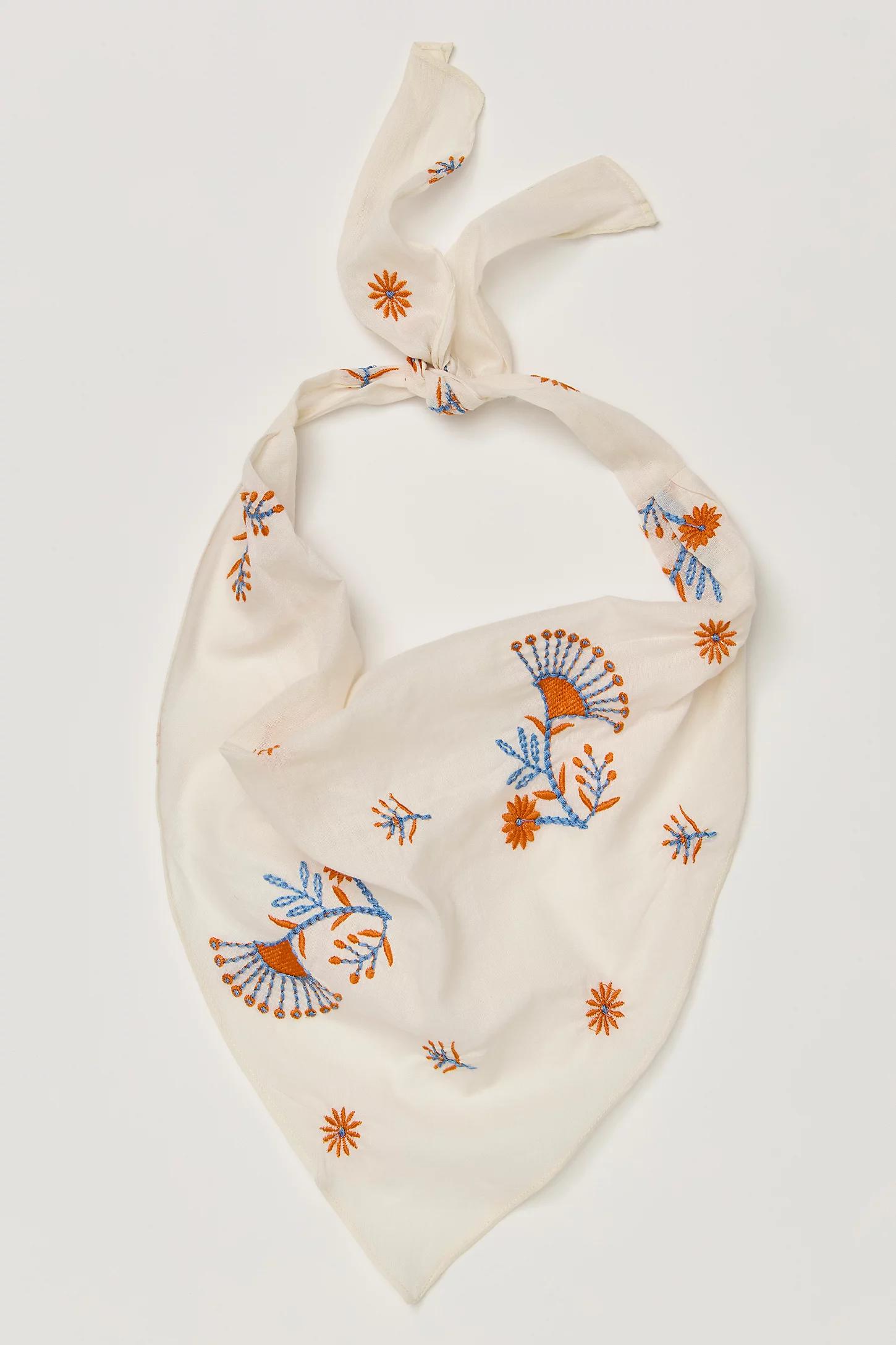 FREE PEOPLE Georgia Embroidered Hair Scarf | endource