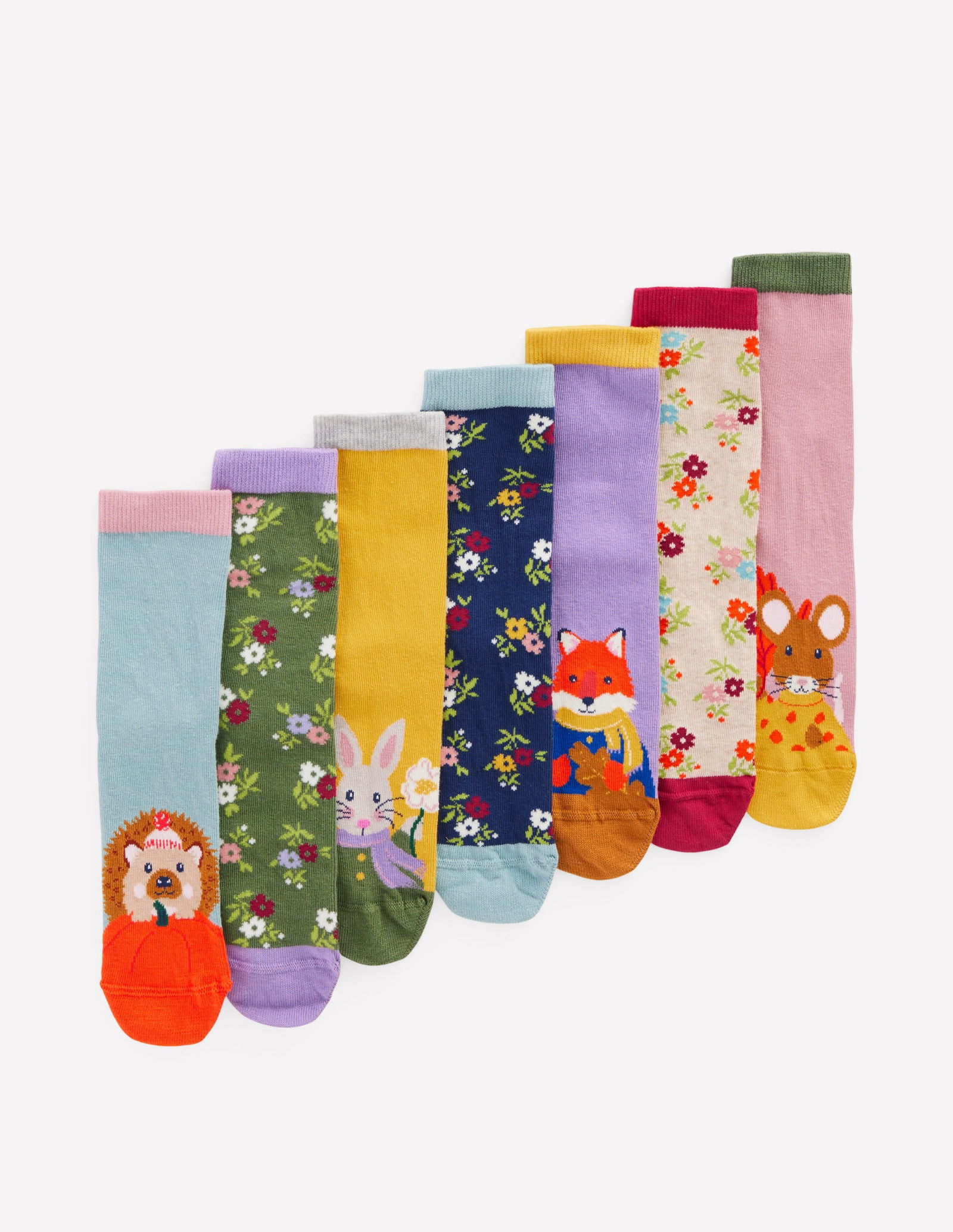 BODEN Socks 7 Pack-Autumn Animals | endource