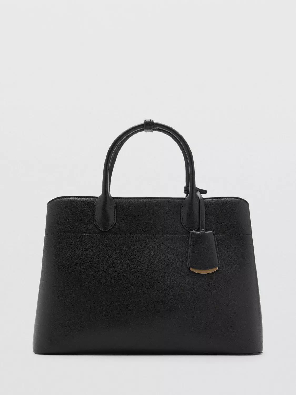 MANGO Nova Faux Leather Shopper Bag | endource