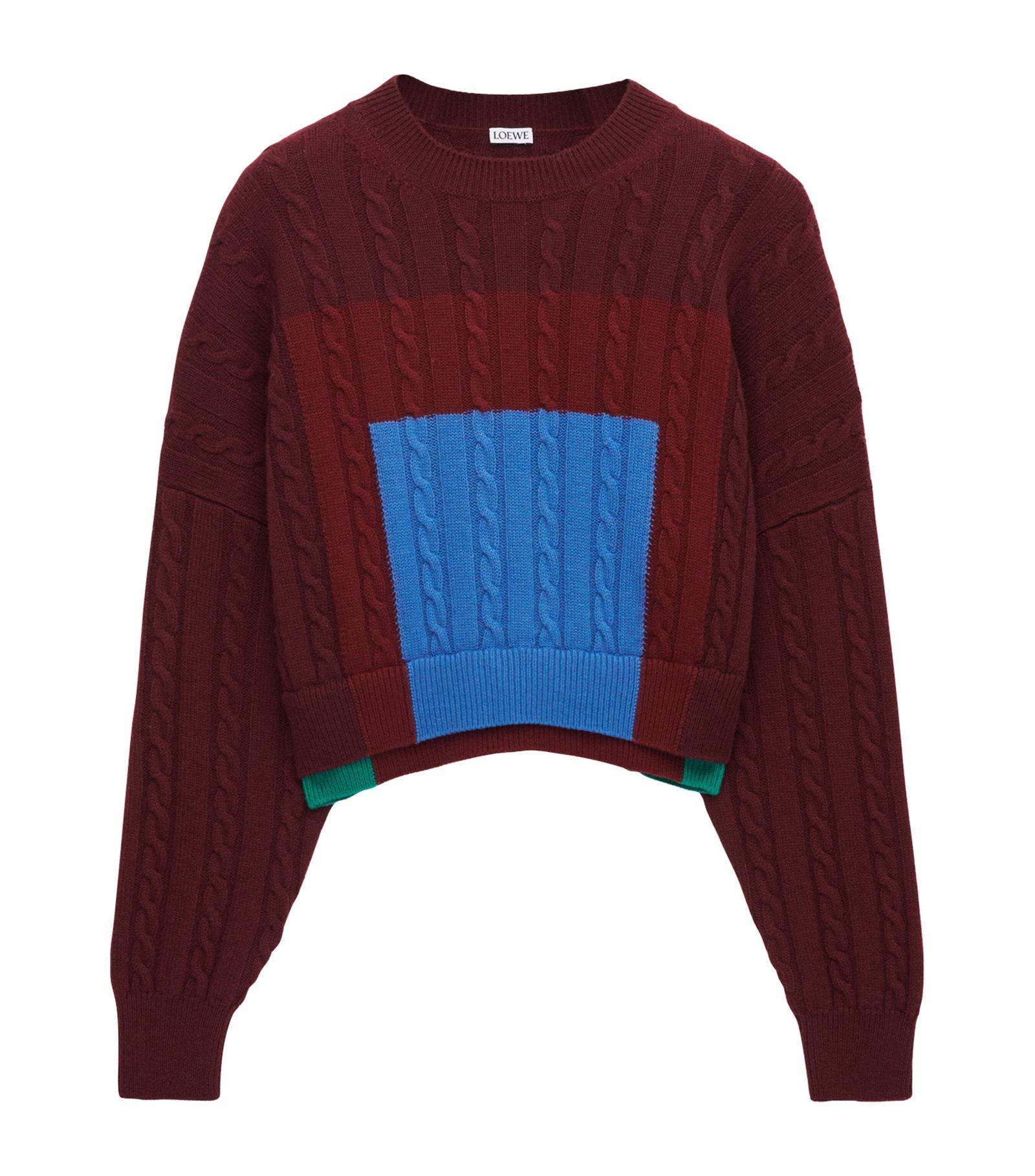 LOEWE Wool Colour-Block Layered-Effect Sweater | endource