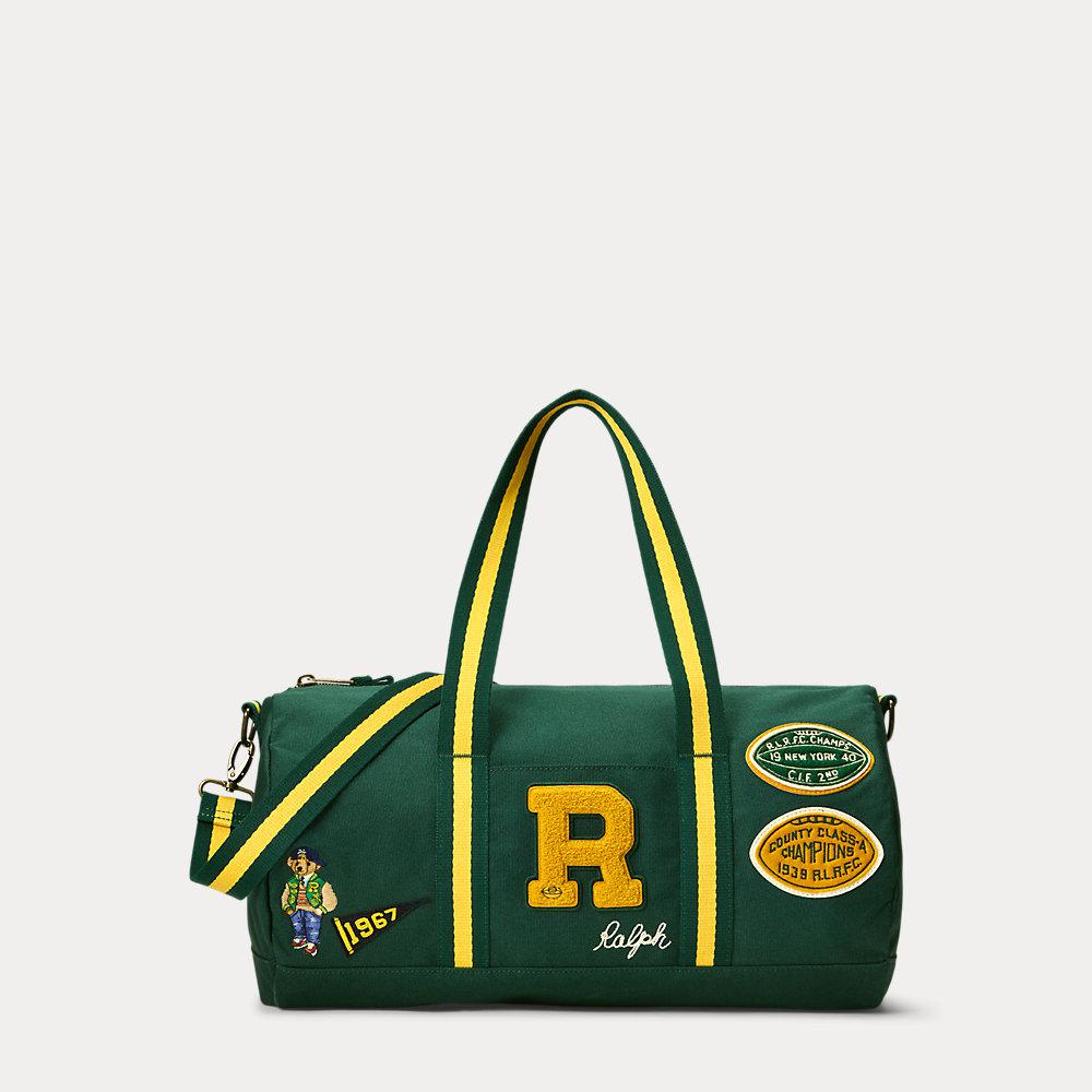 RALPH LAUREN Letterman-Patch Canvas Duffel in Multi | endource