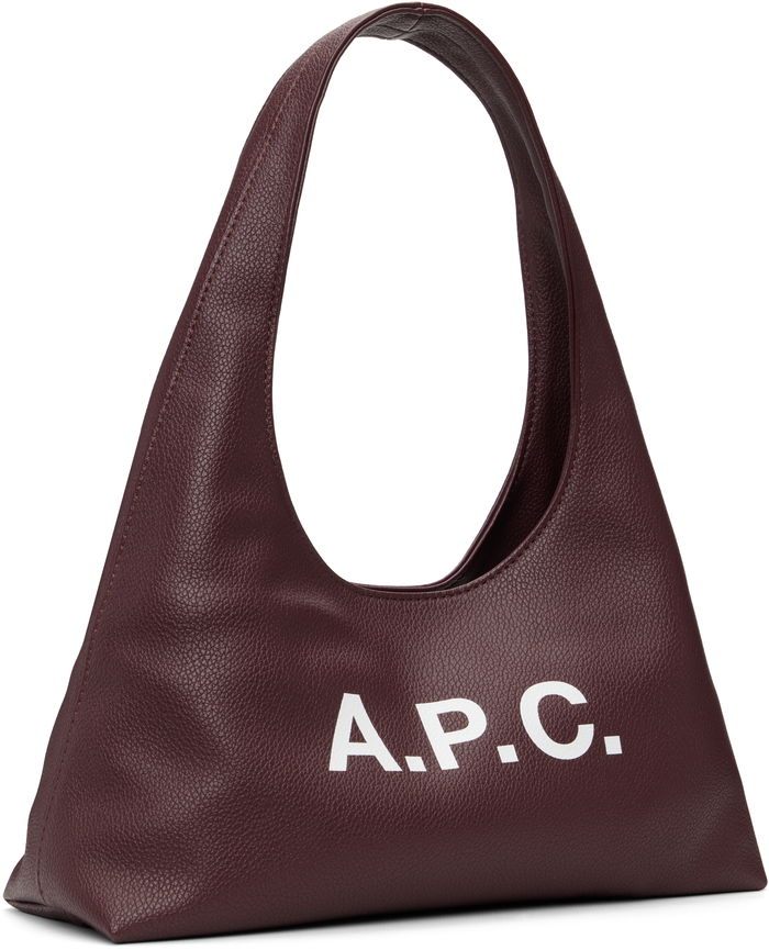A.P.C. Burgundy Baby Ninon Shoulder Bag | endource
