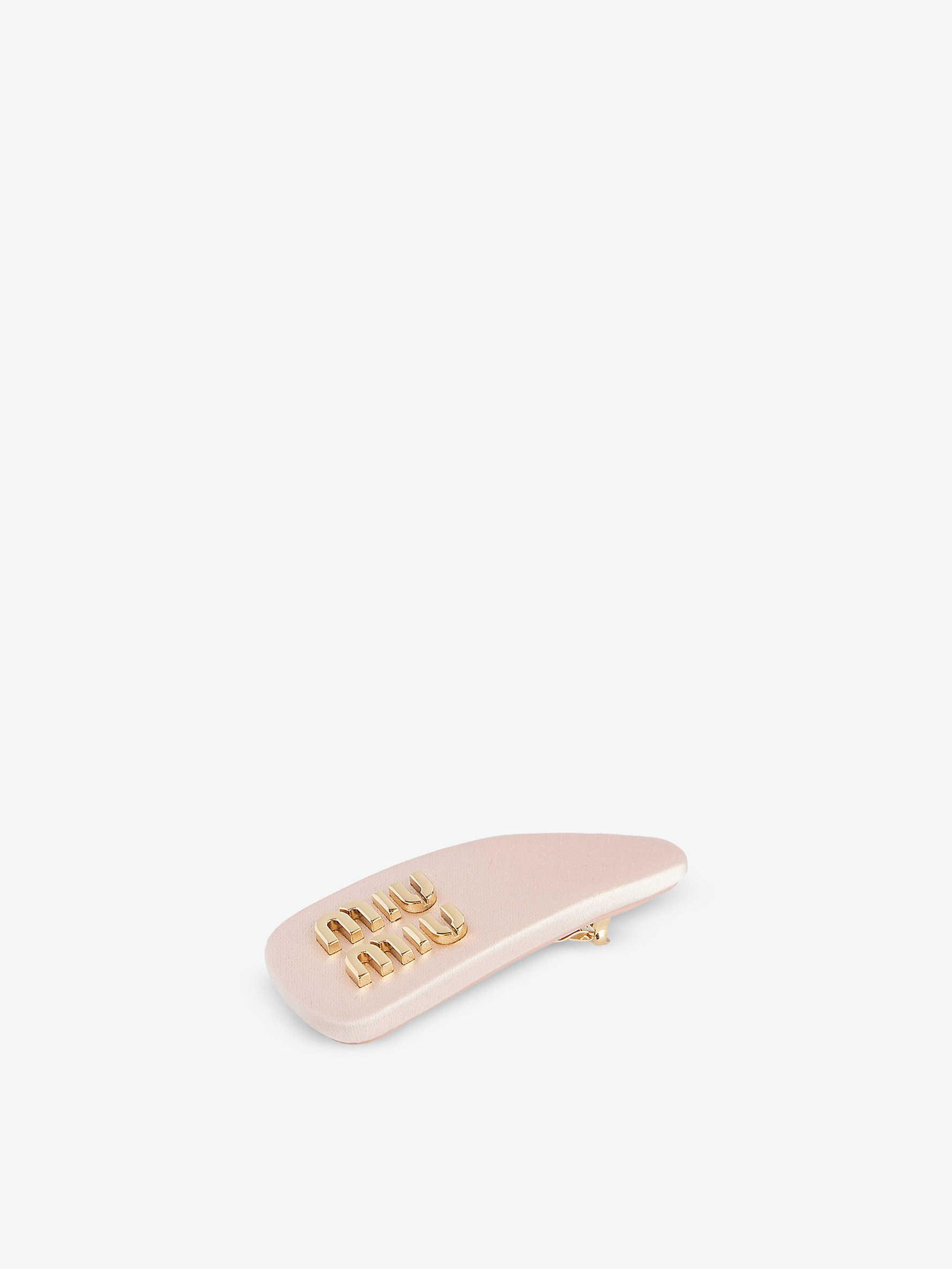 MIU MIU Branded Satin Hairpin in ORCHIDEA | endource
