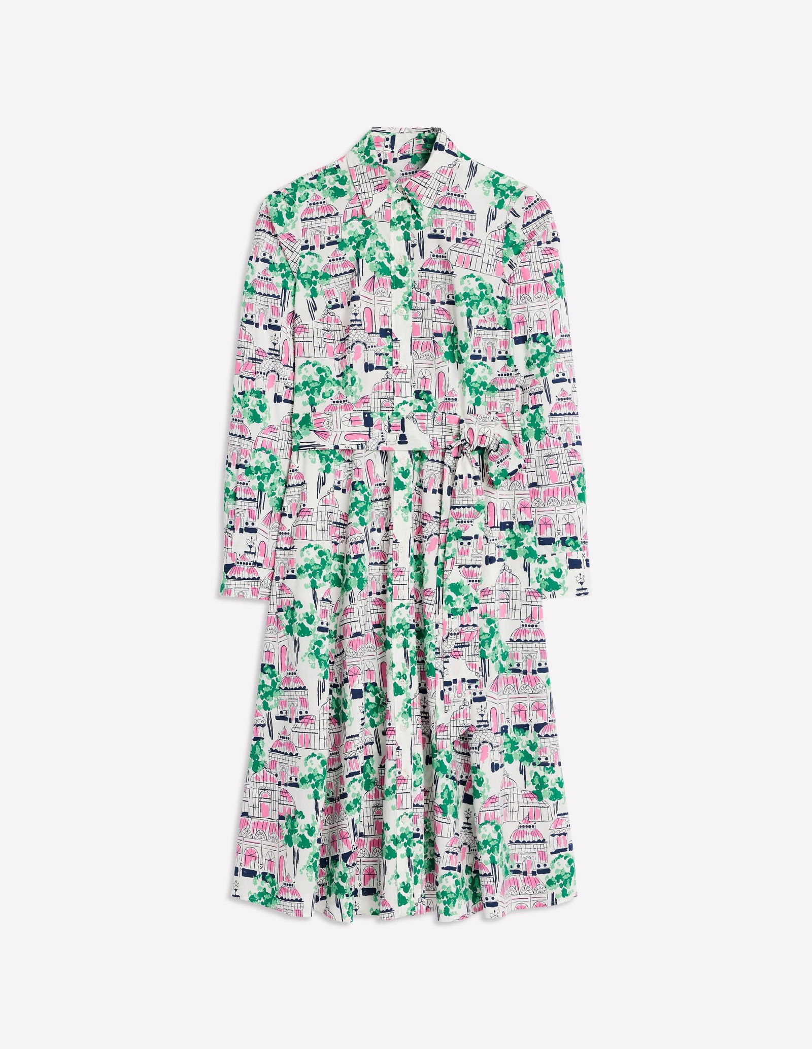 BODEN Amy Cotton Midi Shirt Dress | endource