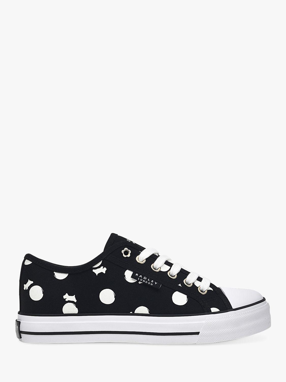 RADLEY Low Canvas Spot Trainers in Chalk/Red/Black | endource