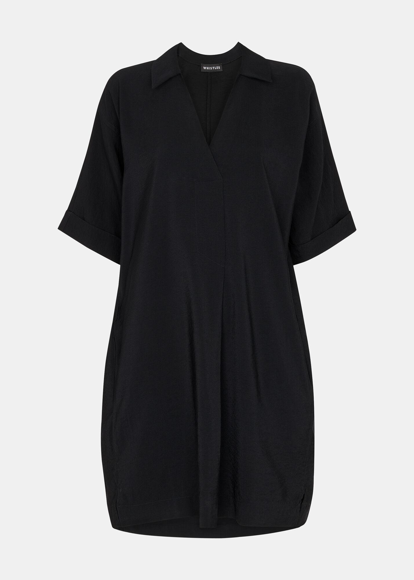 WHISTLES Melanie Dress in Black | endource
