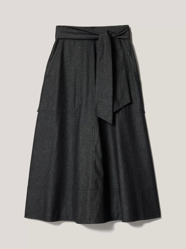 JIGSAW Chambray A-Line Skirt | endource