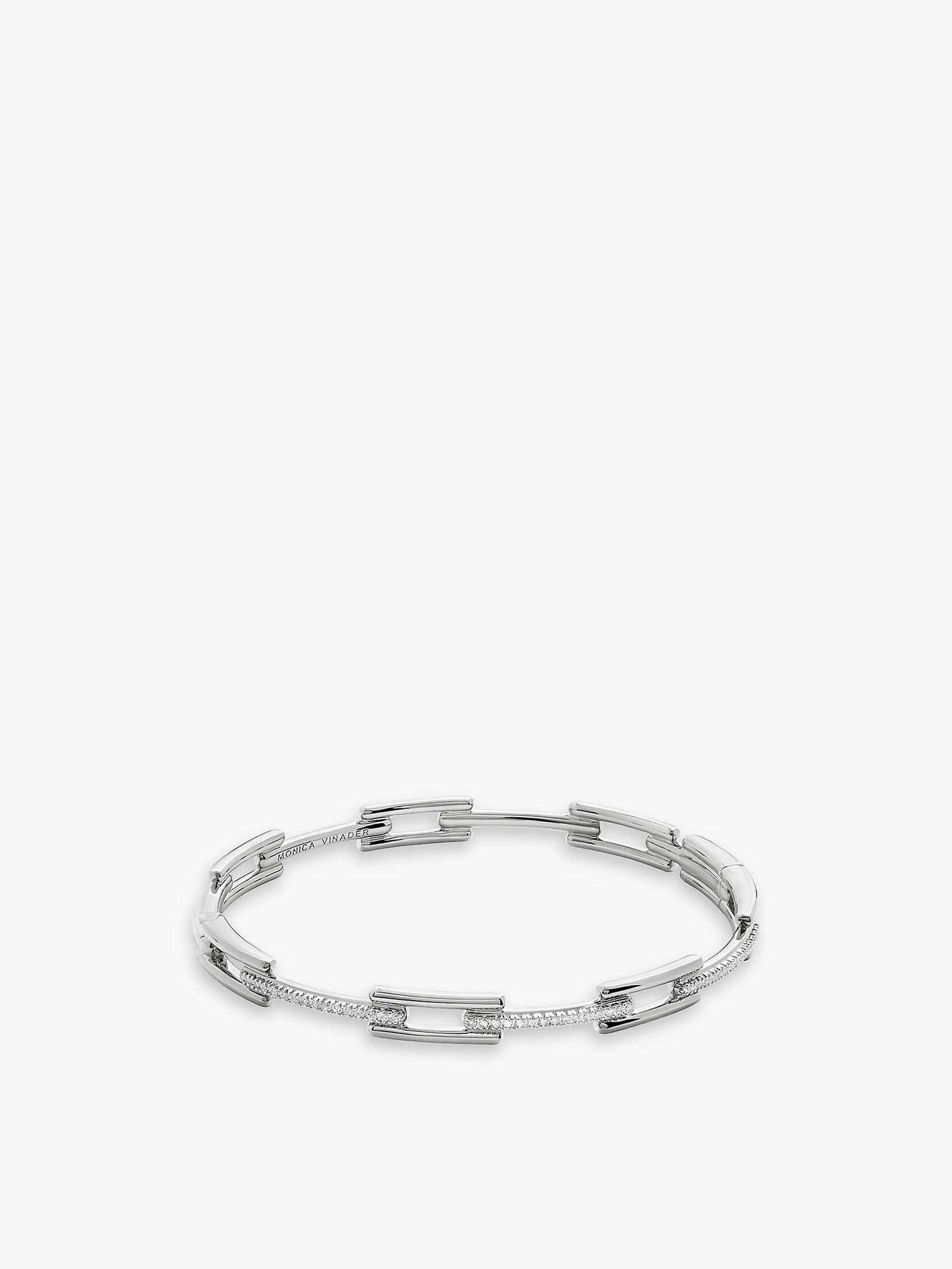 MONICA VINADER Signature Link Sterling-Silver And 0.27ct Brilliant-Cut ...