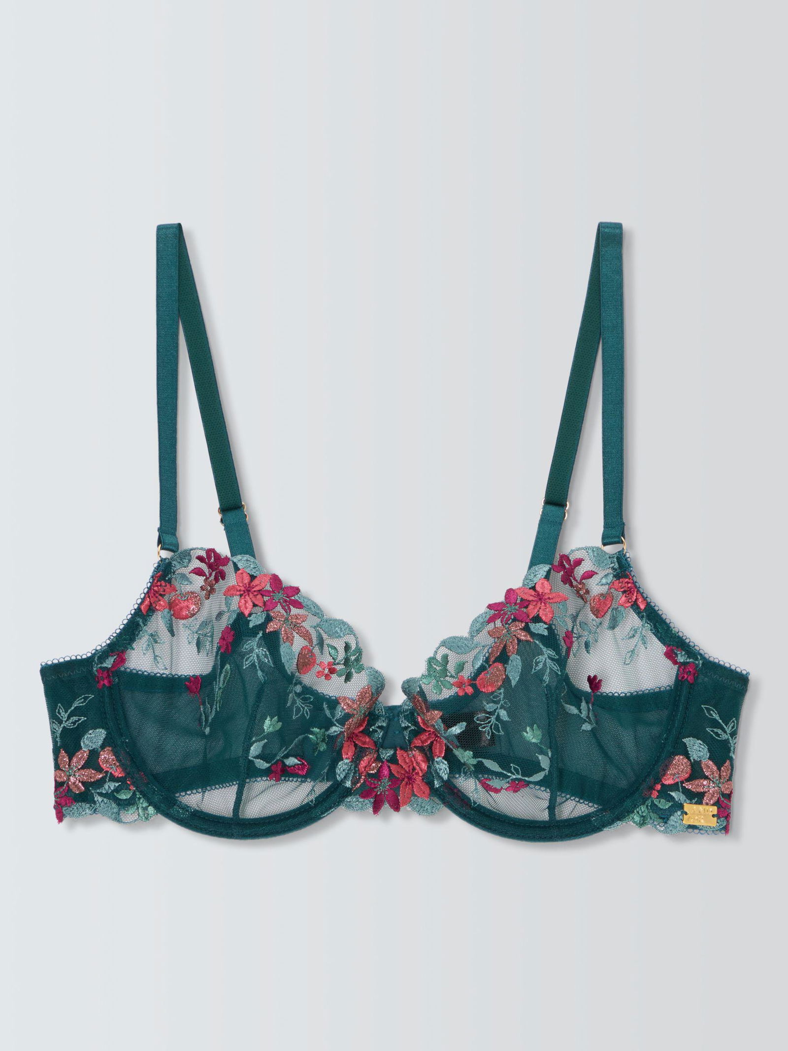 AND/OR Kiki Lace Plunge Bra in Teal | Endource