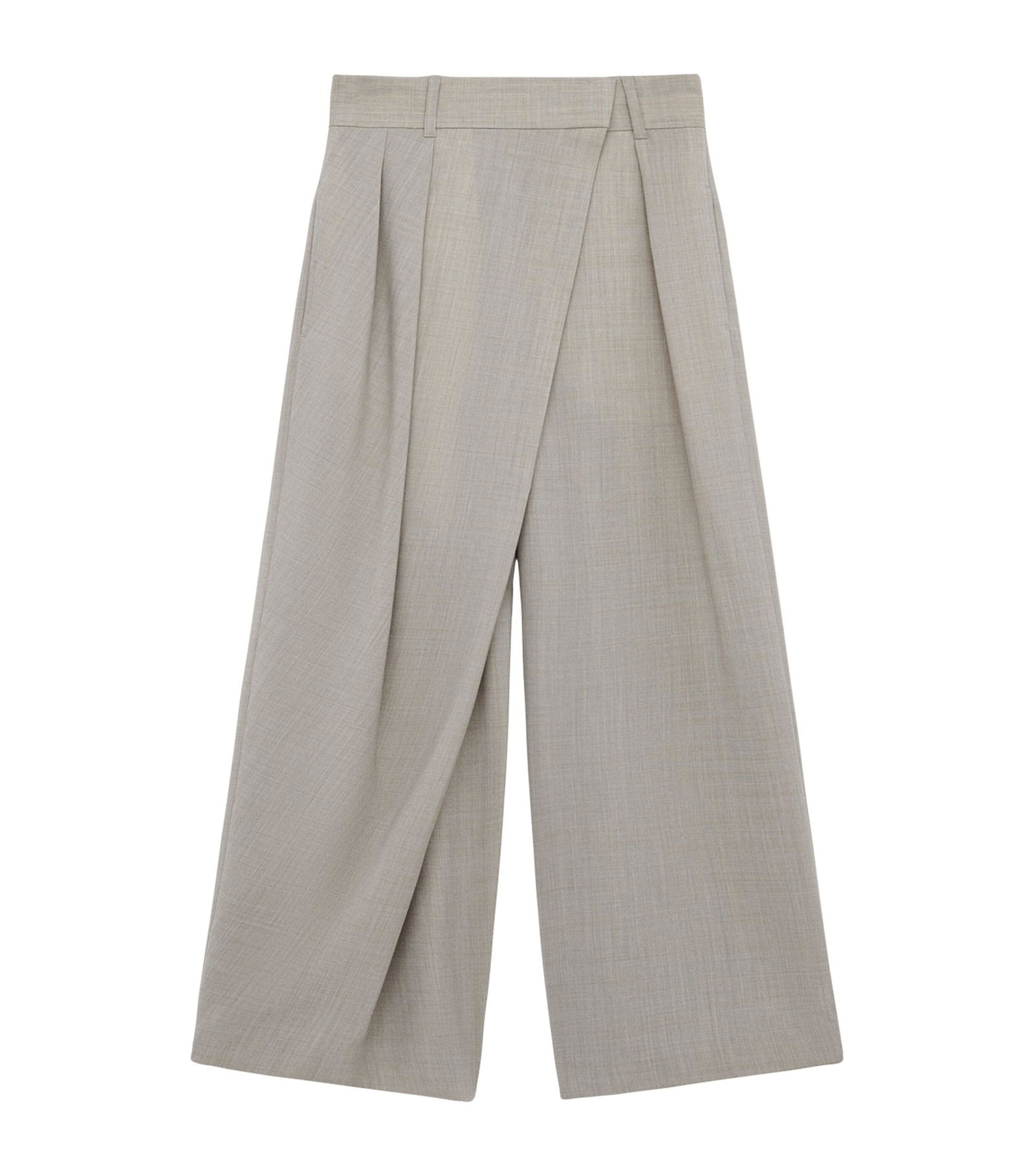 LOEWE Wool Wrap Wide-Leg Trousers | endource