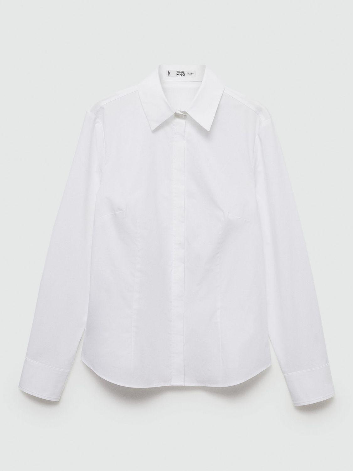 MANGO Sofia Fitted Shirt in White | Endource