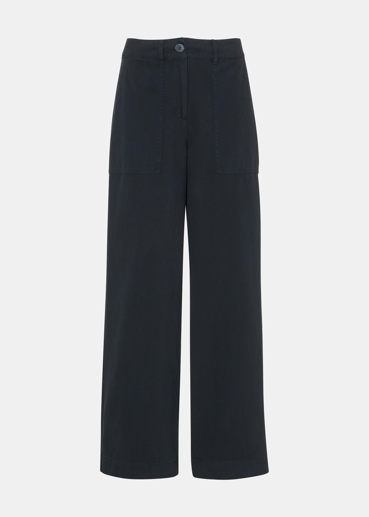 WHISTLES Washed Ruth Wide Leg Trouser | endource