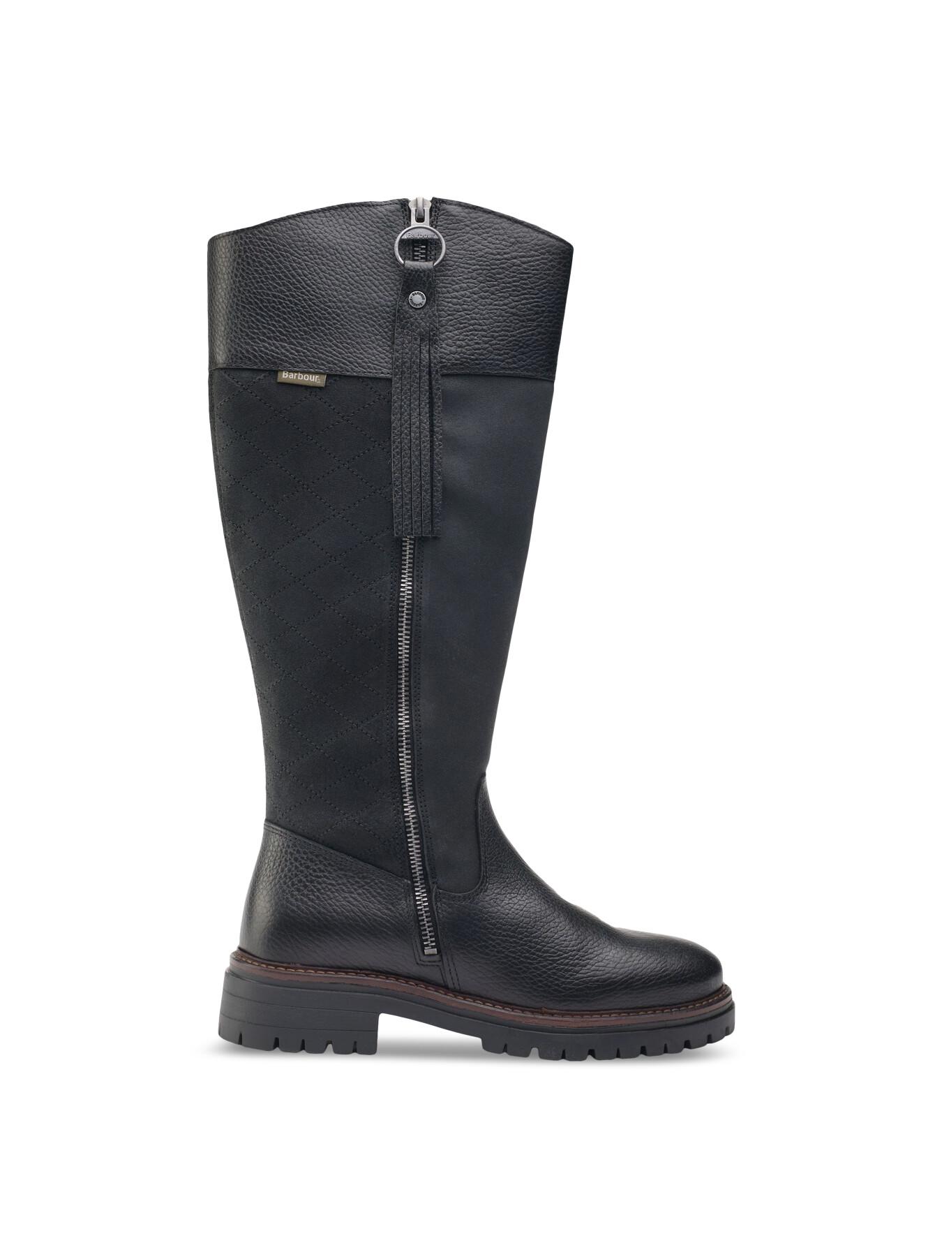 BARBOUR Ingrid Knee-High Boots in Black | endource