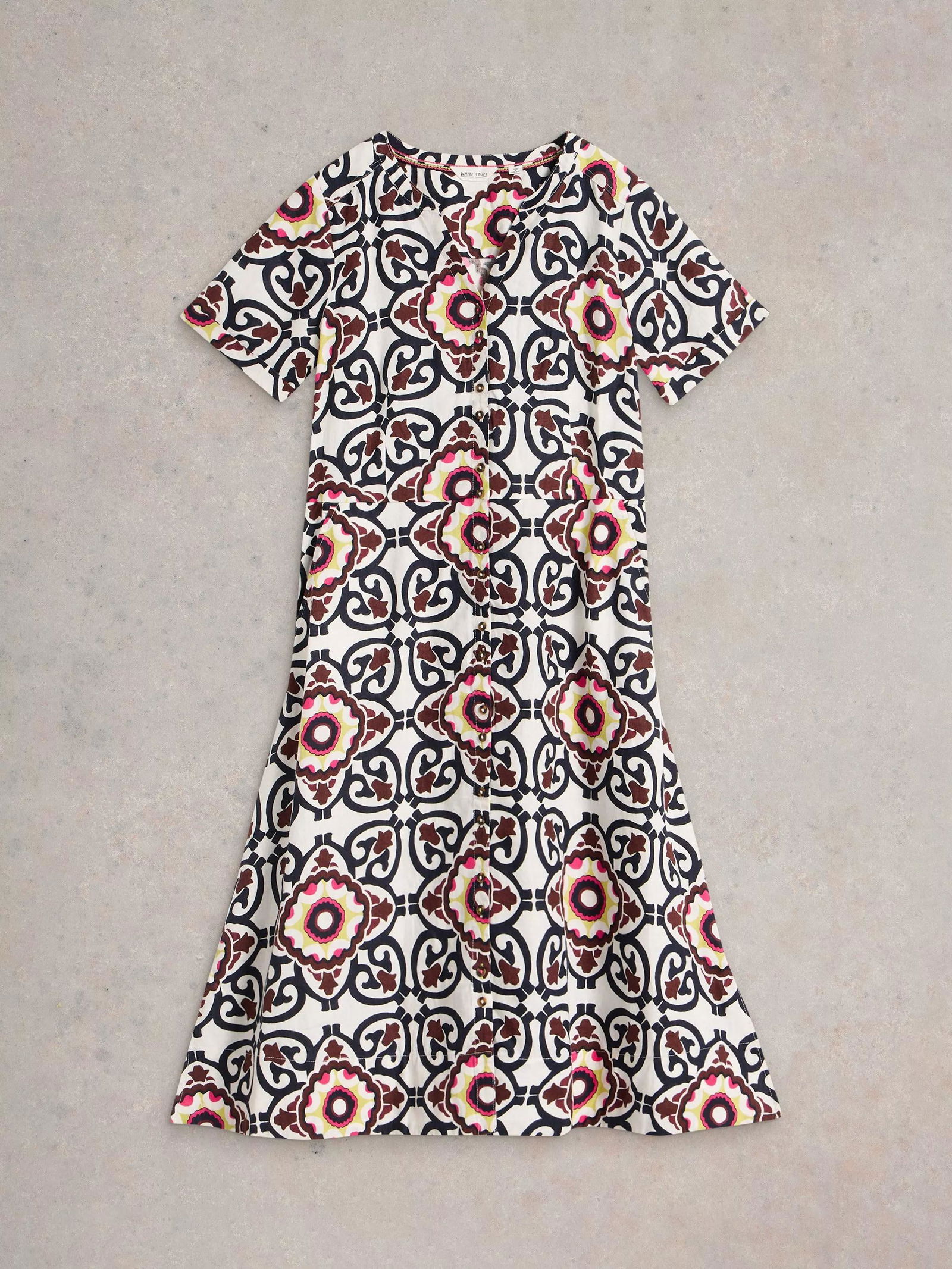 WHITE STUFF Iris Pure Linen Dress | endource
