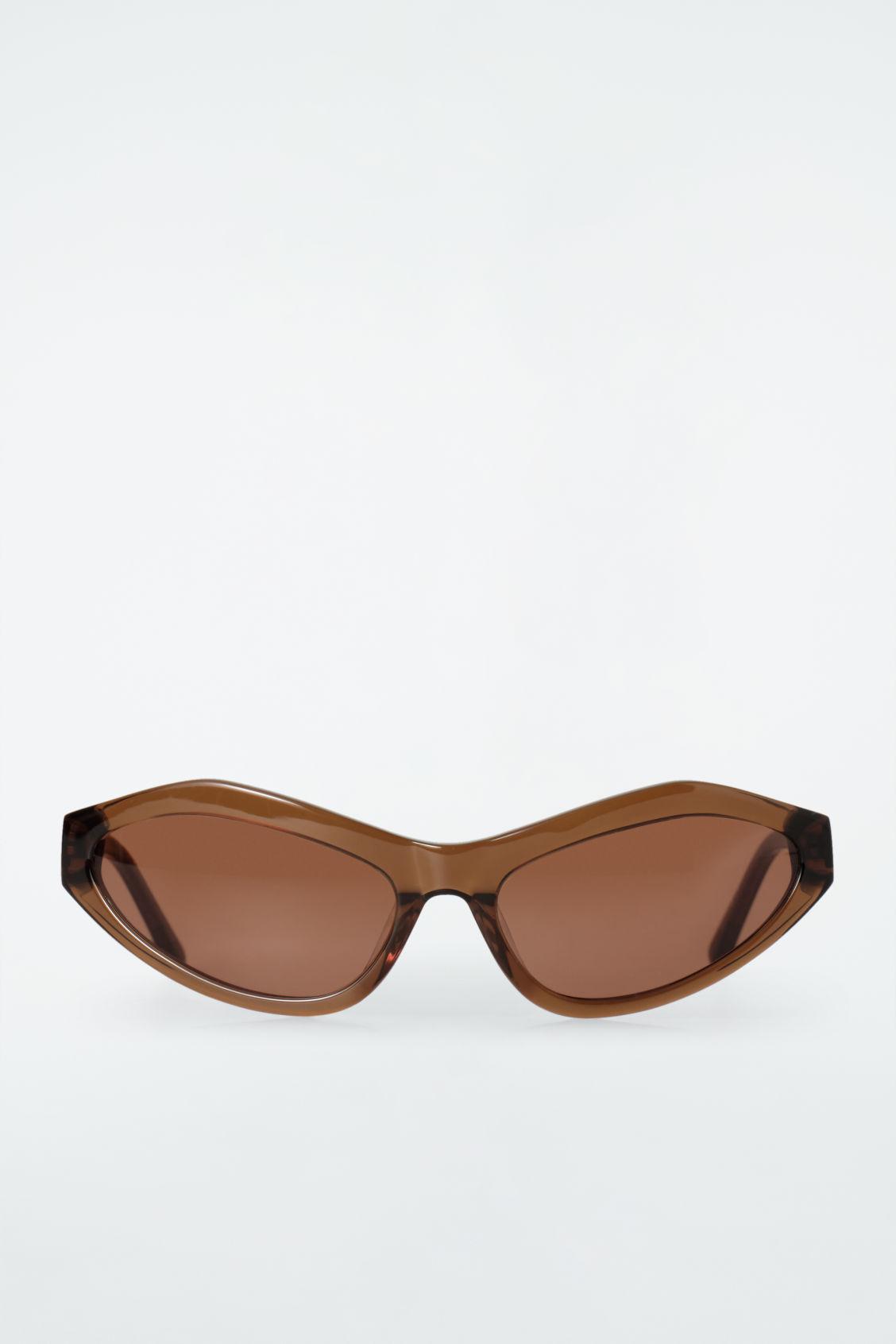 COS Angular Cat-Eye Sunglasses in BROWN | endource