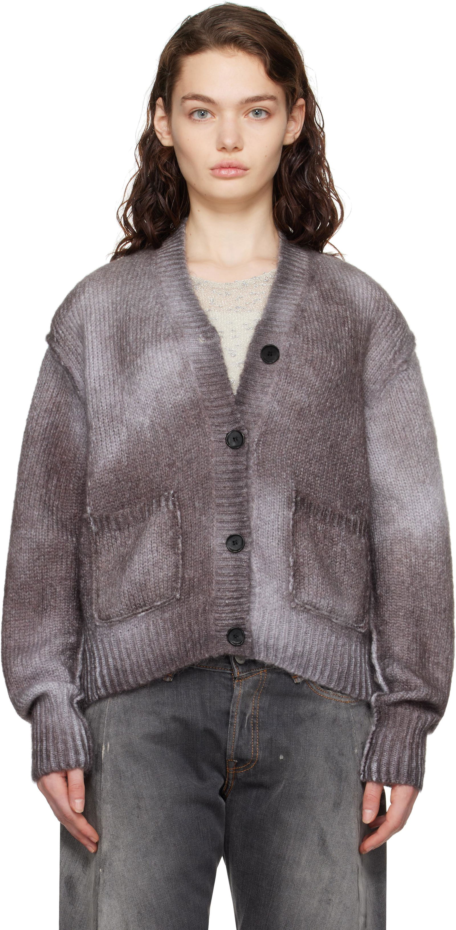ACNE STUDIOS Sprayed Finish Cardigan | endource