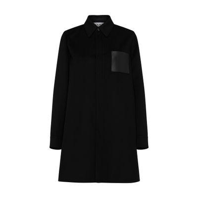 LOEWE Trapeze Cut Coat in Black | endource
