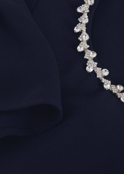 PHASE EIGHT Orwen Navy Jewelled Neck Jumpsuit | endource