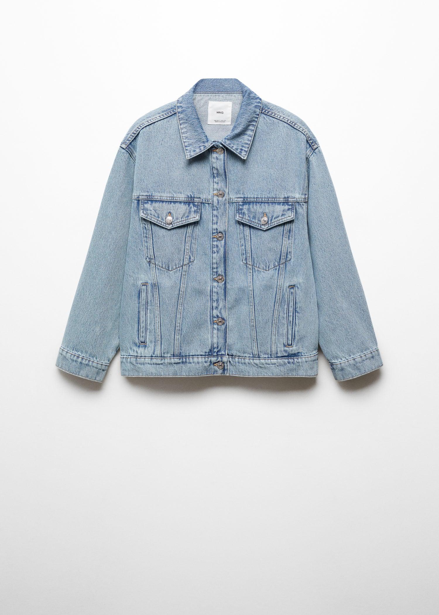 MANGO Oversize Denim Jacket in Light Blue | Endource