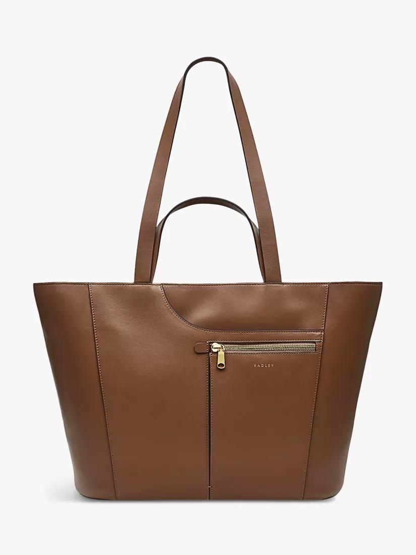 RADLEY Pockets Icon Leather Tote Bag in Saddle | endource