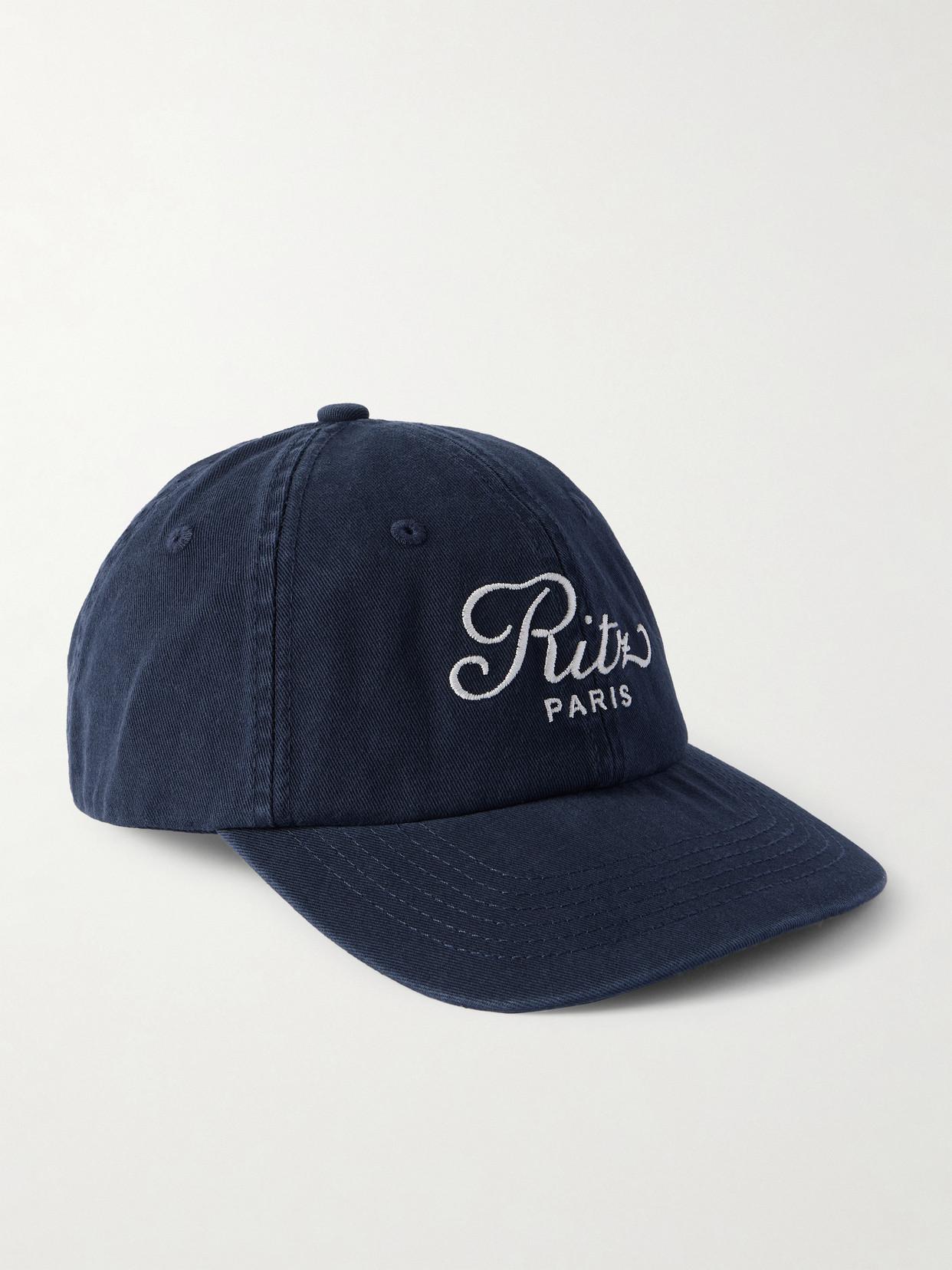 FRAME Frame x Ritz Paris - Embroidered Cotton-Twill Baseball Cap in ...