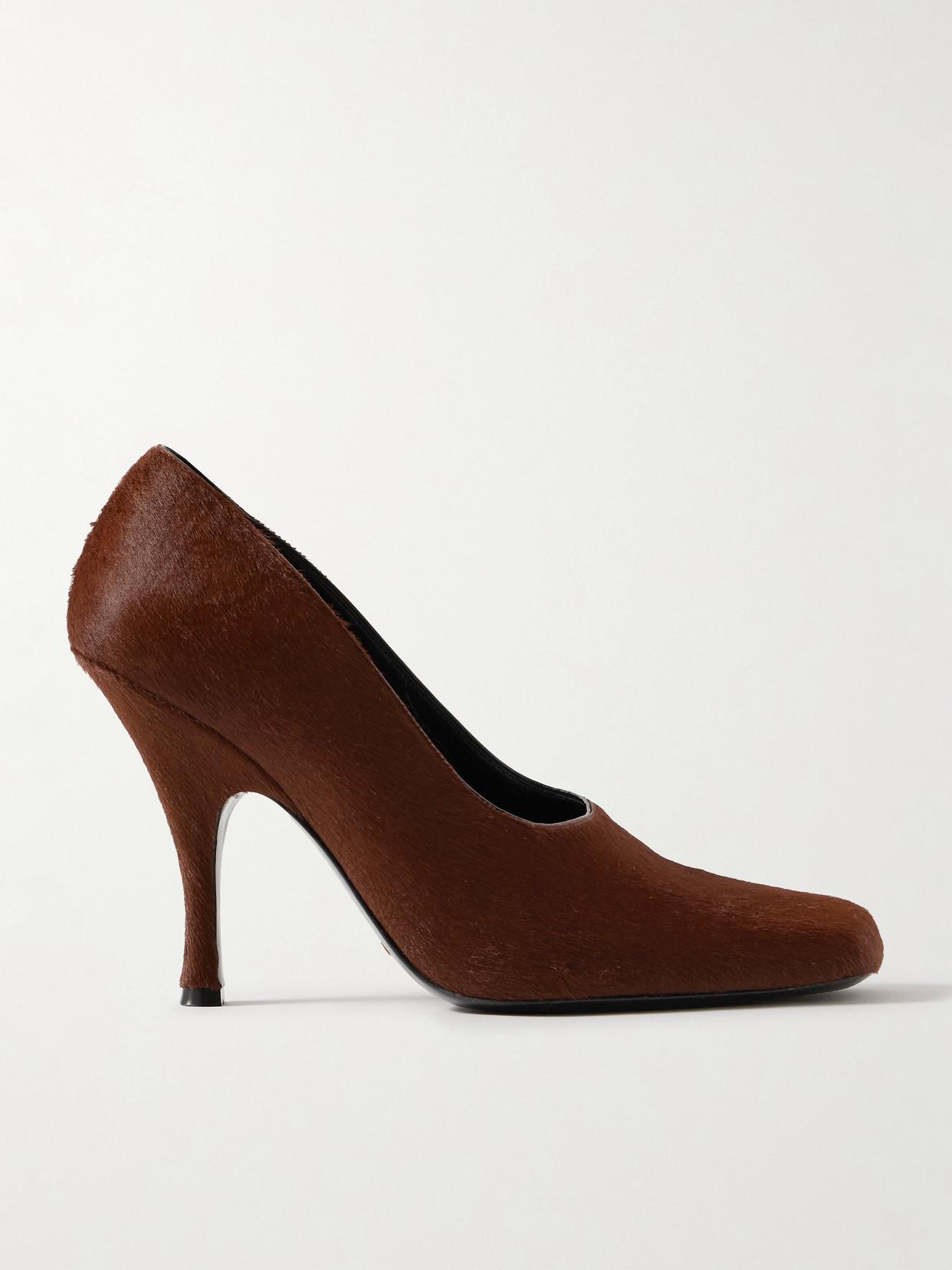KHAITE Eva Calf Hair Pumps in Brown | endource