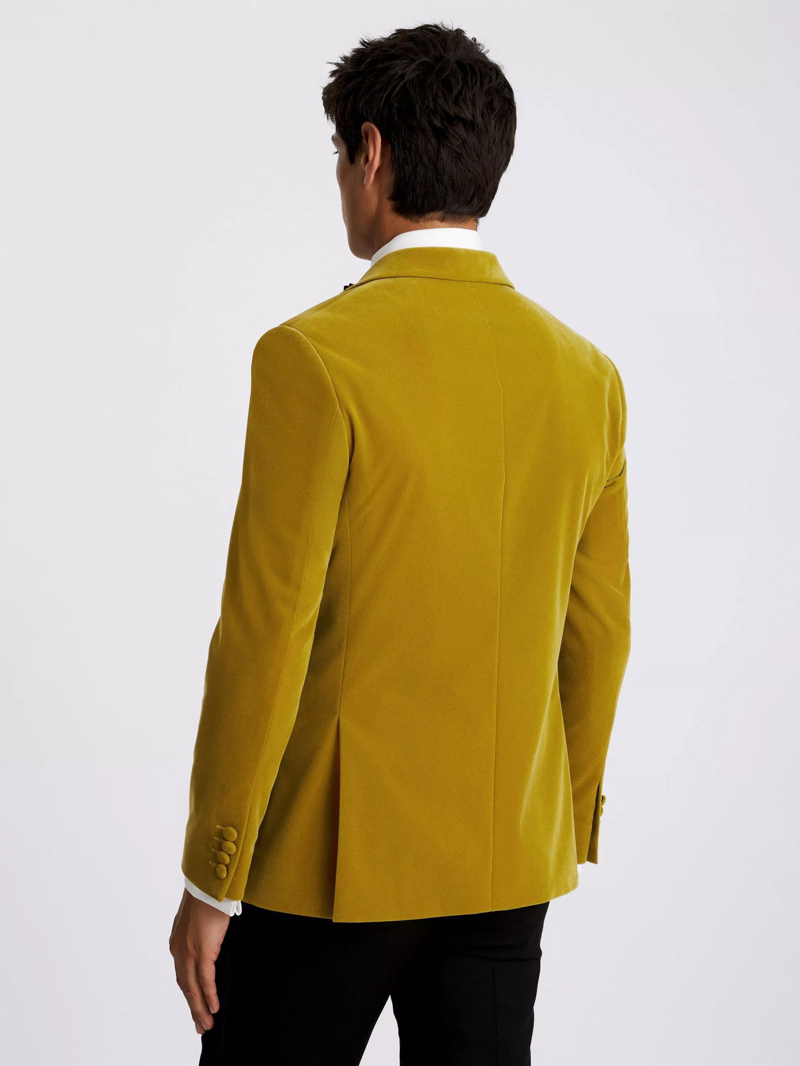 MOSS Slim Fit Single Button Velvet Suit Jacket, Green | endource