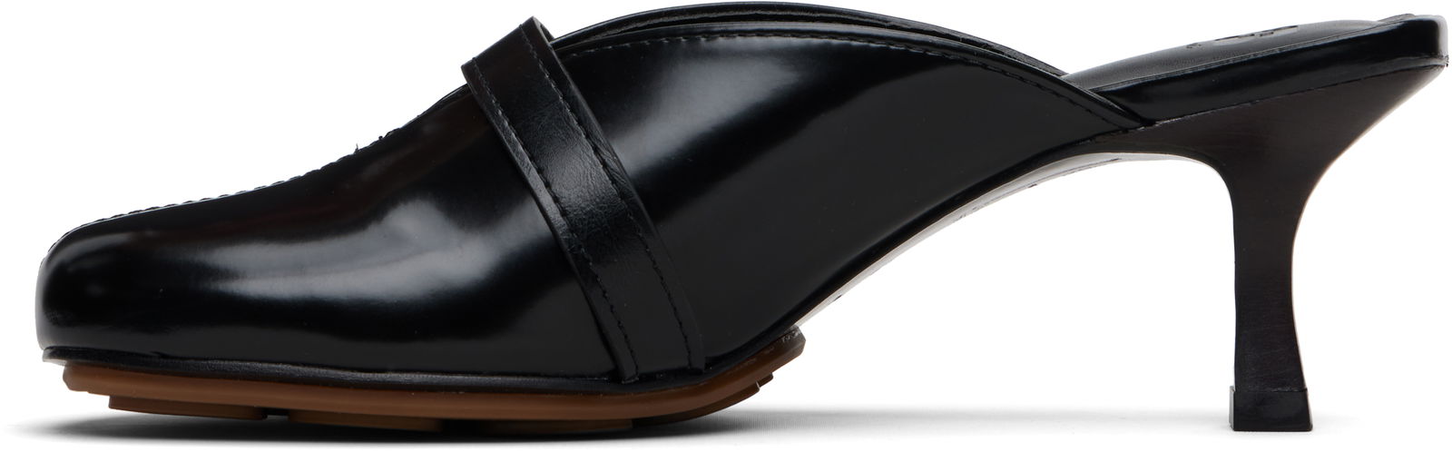 GANNI Black Sue Mule Heels | endource