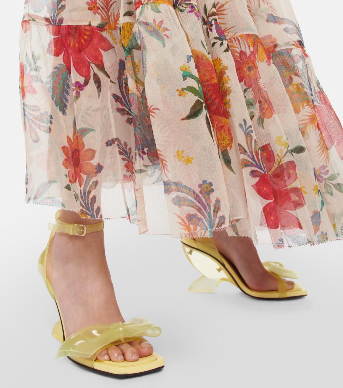 ZIMMERMANN Jelly Bow 85 PVC Wedge Sandals | endource