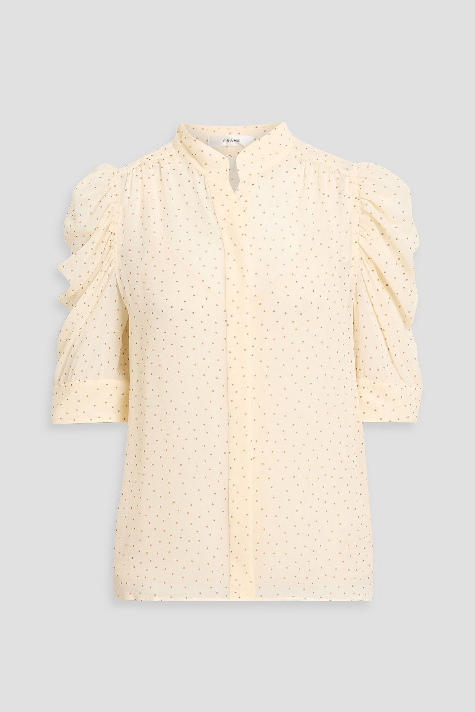 FRAME The Gillian Polka-Dot Silk-Chiffon Top | endource