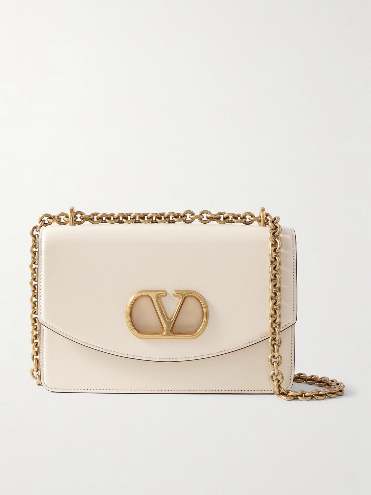 VALENTINO GARAVANI Vain Leather Shoulder Bag in Off-white | endource